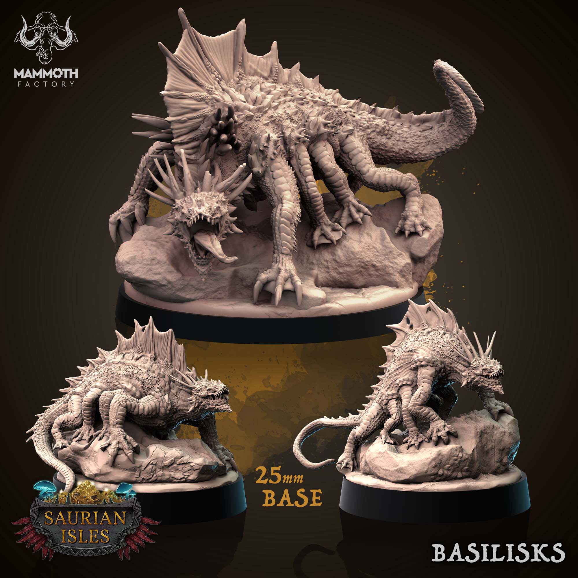 Basilisk Pack with resin bases - Mammoth Factory - Miniatures by Only ...