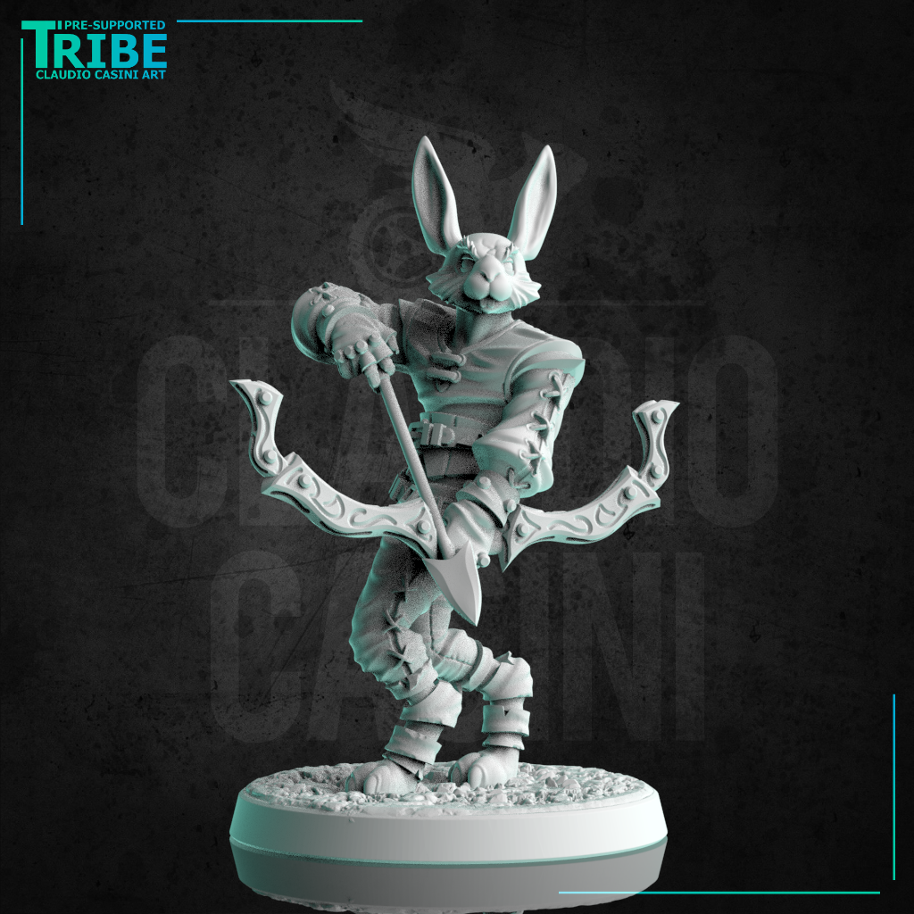 (0243) Male rabbit folk ranger rogue archer with bow - Claudio Casini ...