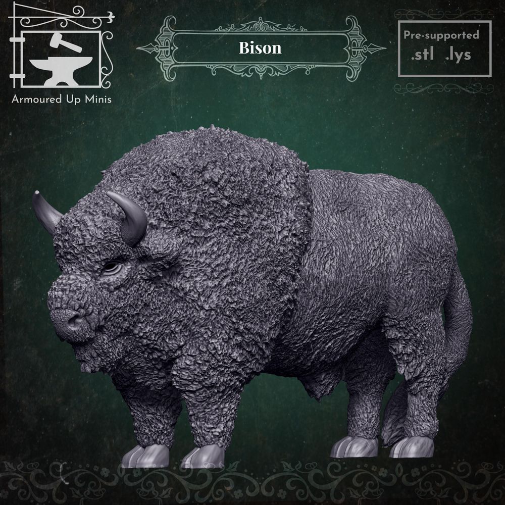 Bison - Armoured Up Minisv - Miniatures by Only-Games.co