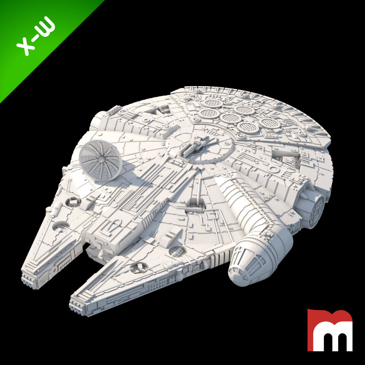 (XW) Inverted Millennium Falcon - Mel Miniatures - Miniatures by Only ...