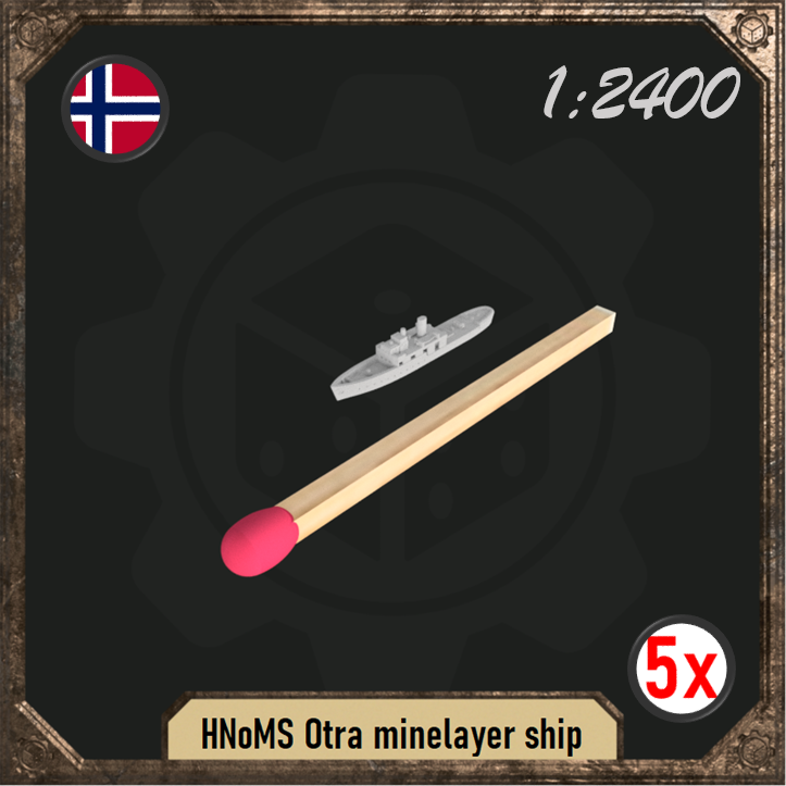 1/2400 HNoMS Otra minelayer ship pack - B-Plan - Miniatures by Only ...
