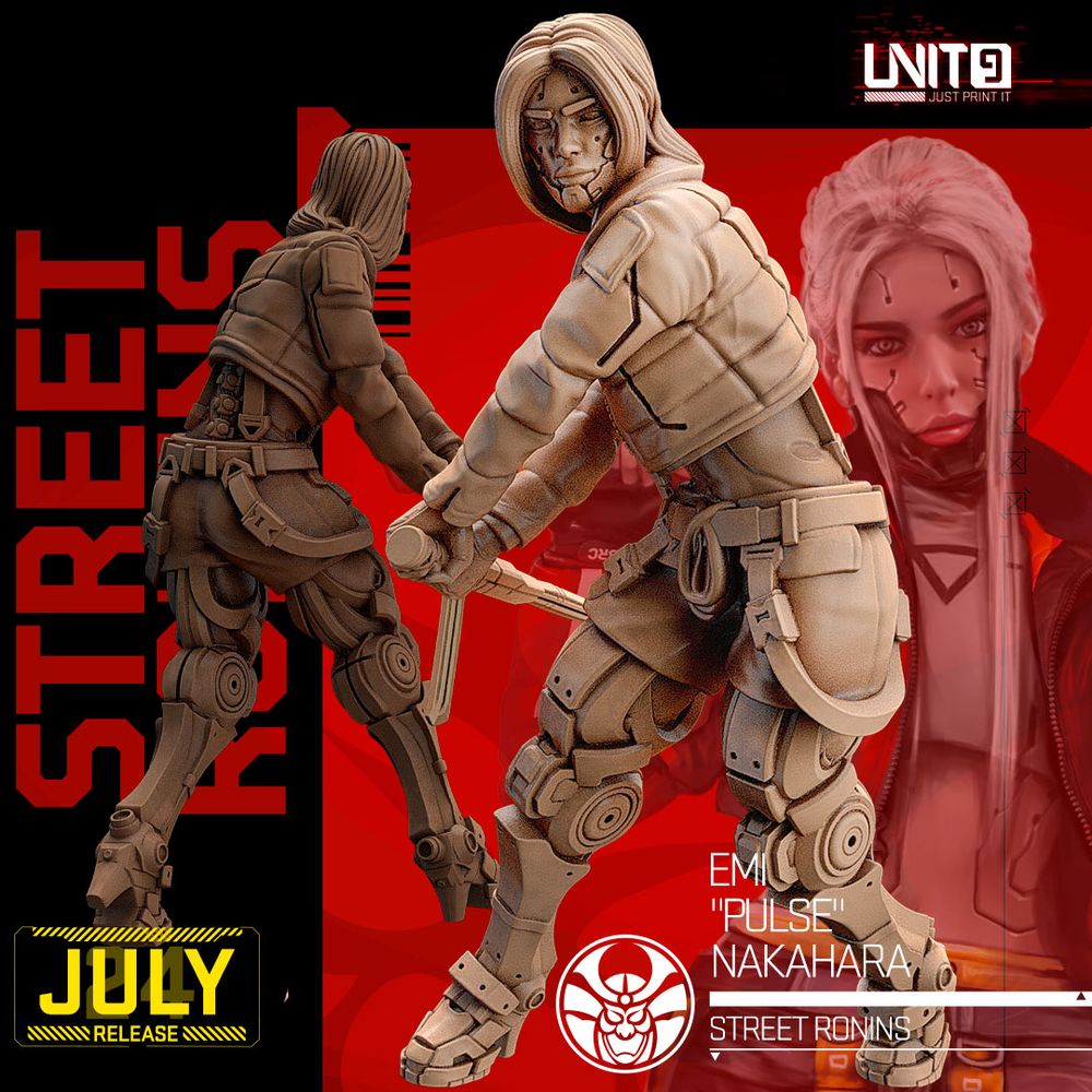 Cyberpunk - Emi "Pulse" Nakahara - Street Ronins - UNIT9 - Miniatures ...