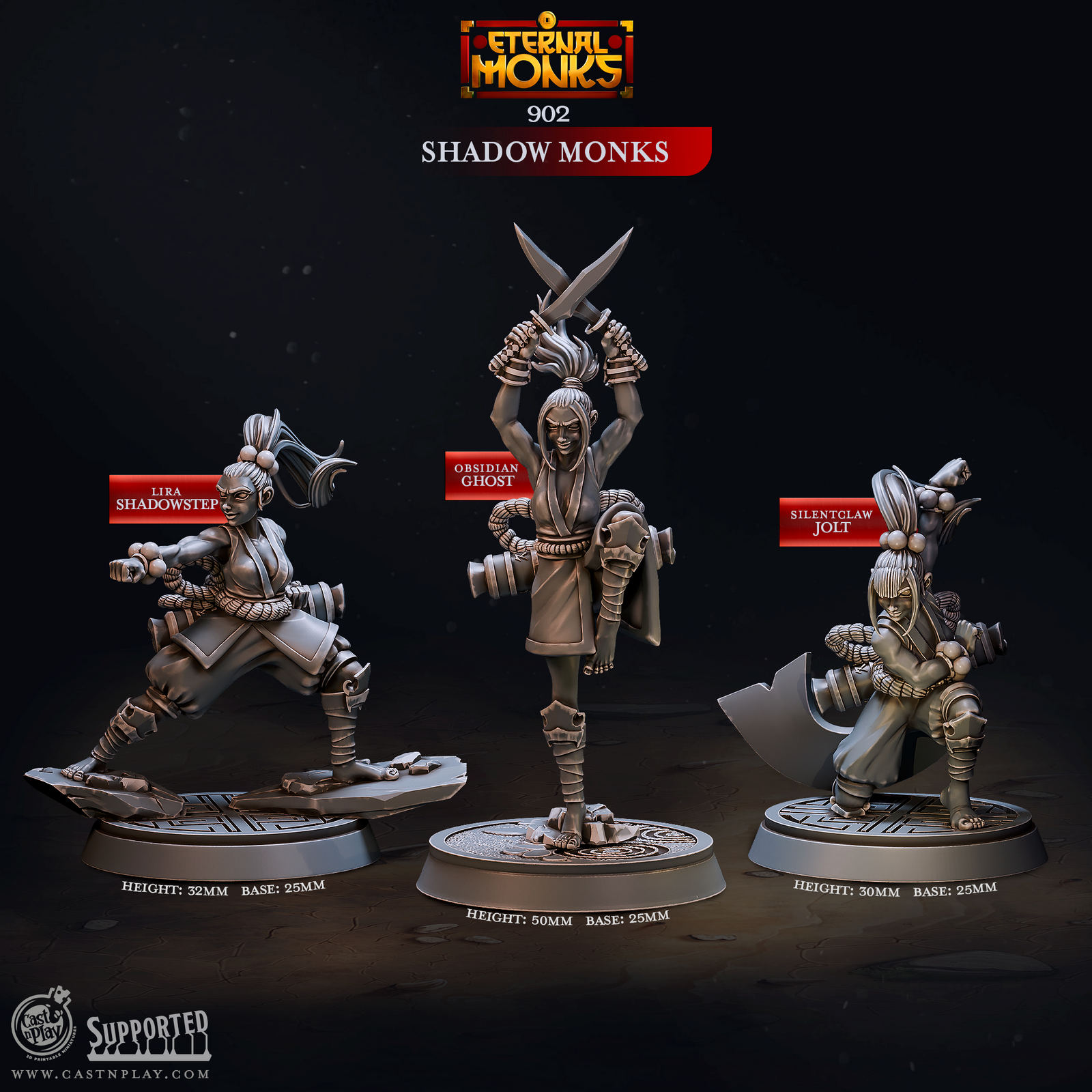 Shadow Monks - Eternal Monks - CastNPlay - Terrain Wargaming D&D DnD ...