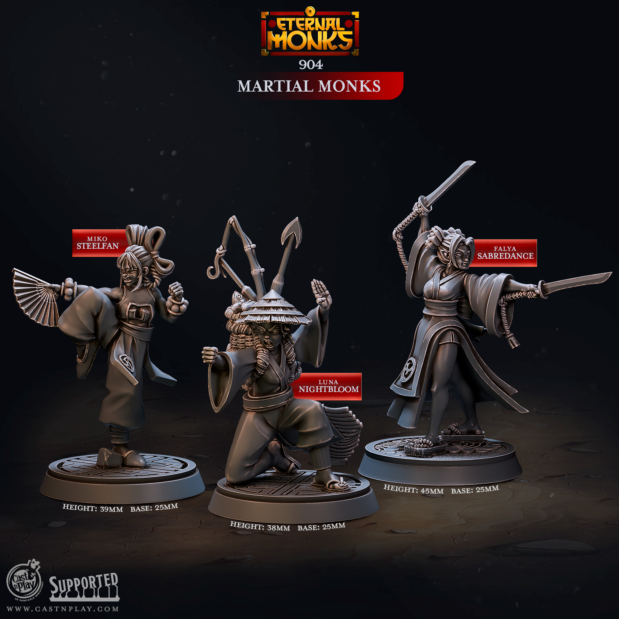 Martial Monks - Eternal Monks - CastNPlay - Terrain Wargaming D&D DnD ...