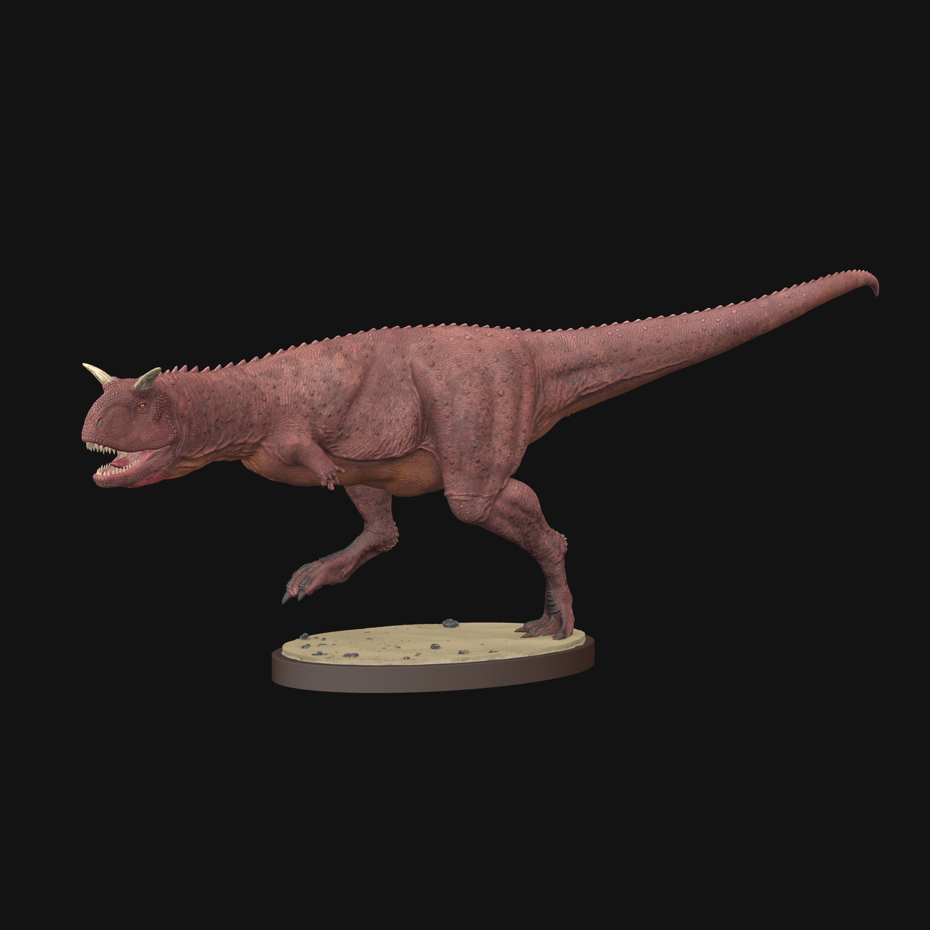 Carnotaurus running pre colored 1:72 scale - Dino and Dog - Miniatures ...