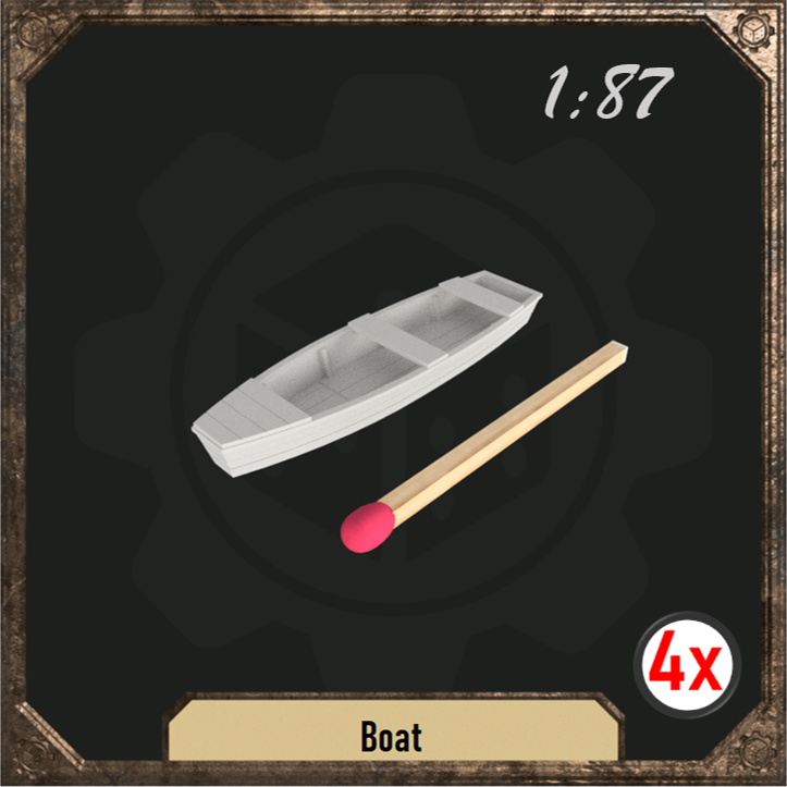 1/87 Boat pack - B-Plan - Miniatures by Only-Games.co