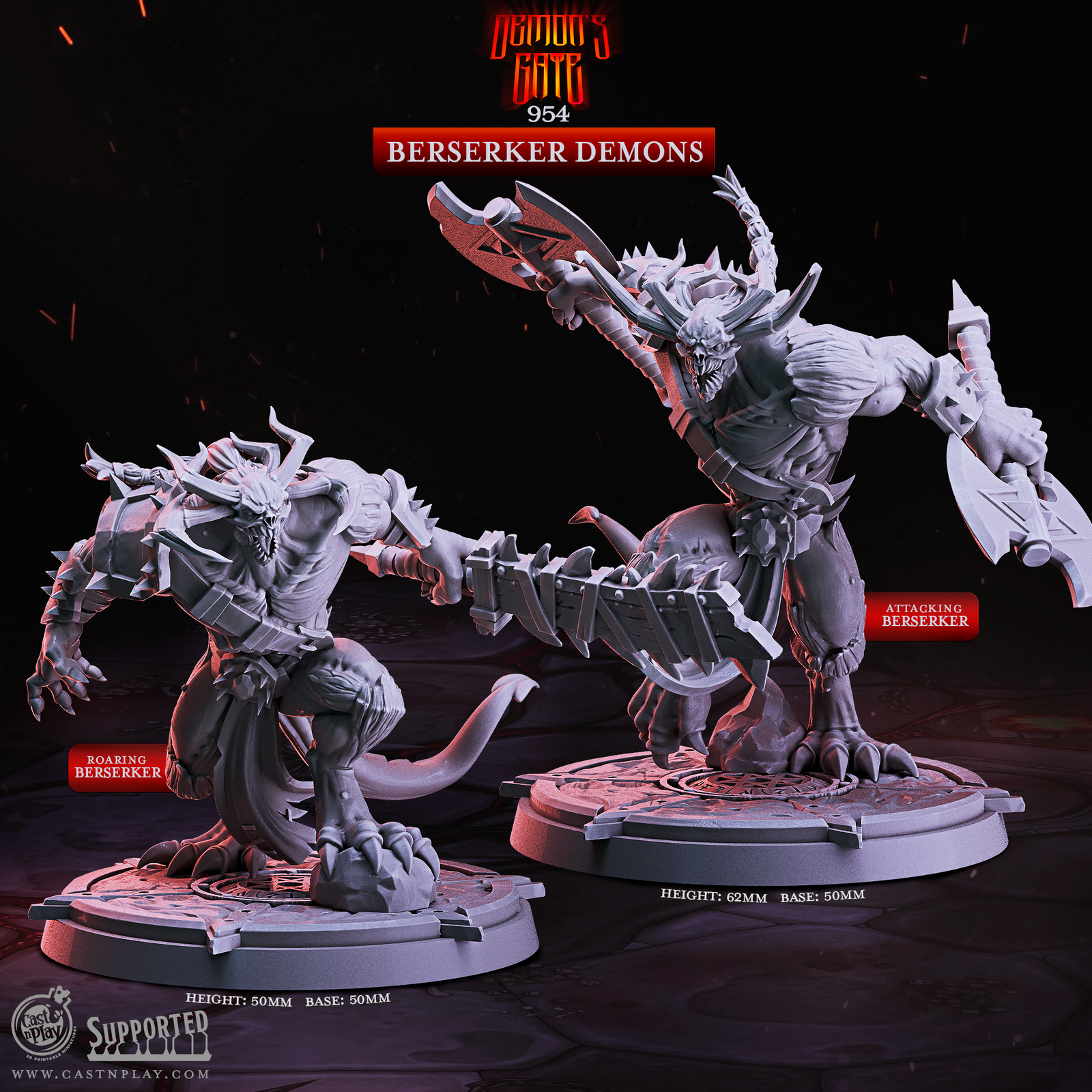 Berserker Demons - Demon's Gate - CastNPlay - Terrain Wargaming D&D DnD ...