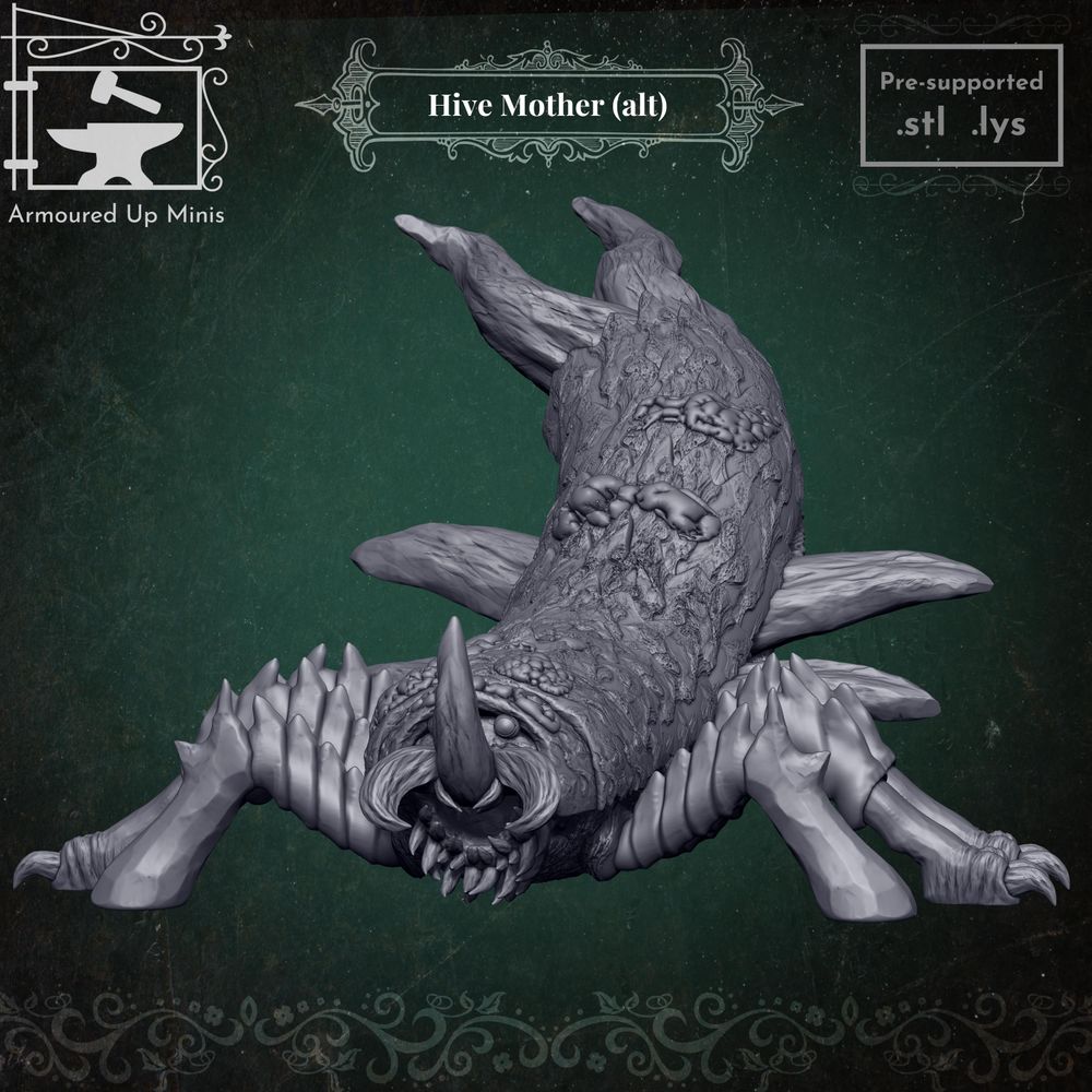 Hive Mother (alt) - Armoured Up Minisv - Miniatures by Only-Games.co
