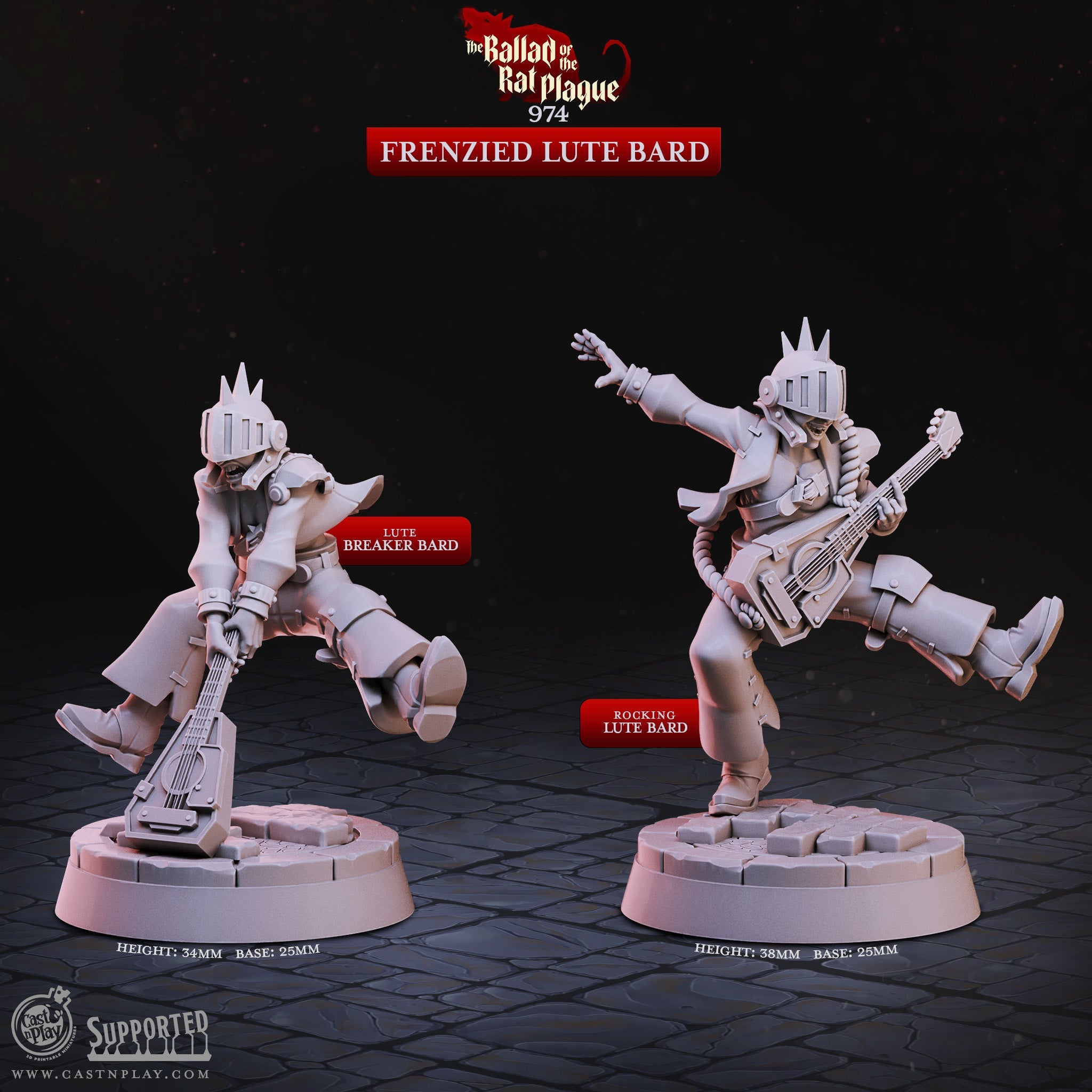 Frenzied Lute Bard - The Ballad of the Rat Plague - CastNPlay - Terrain ...
