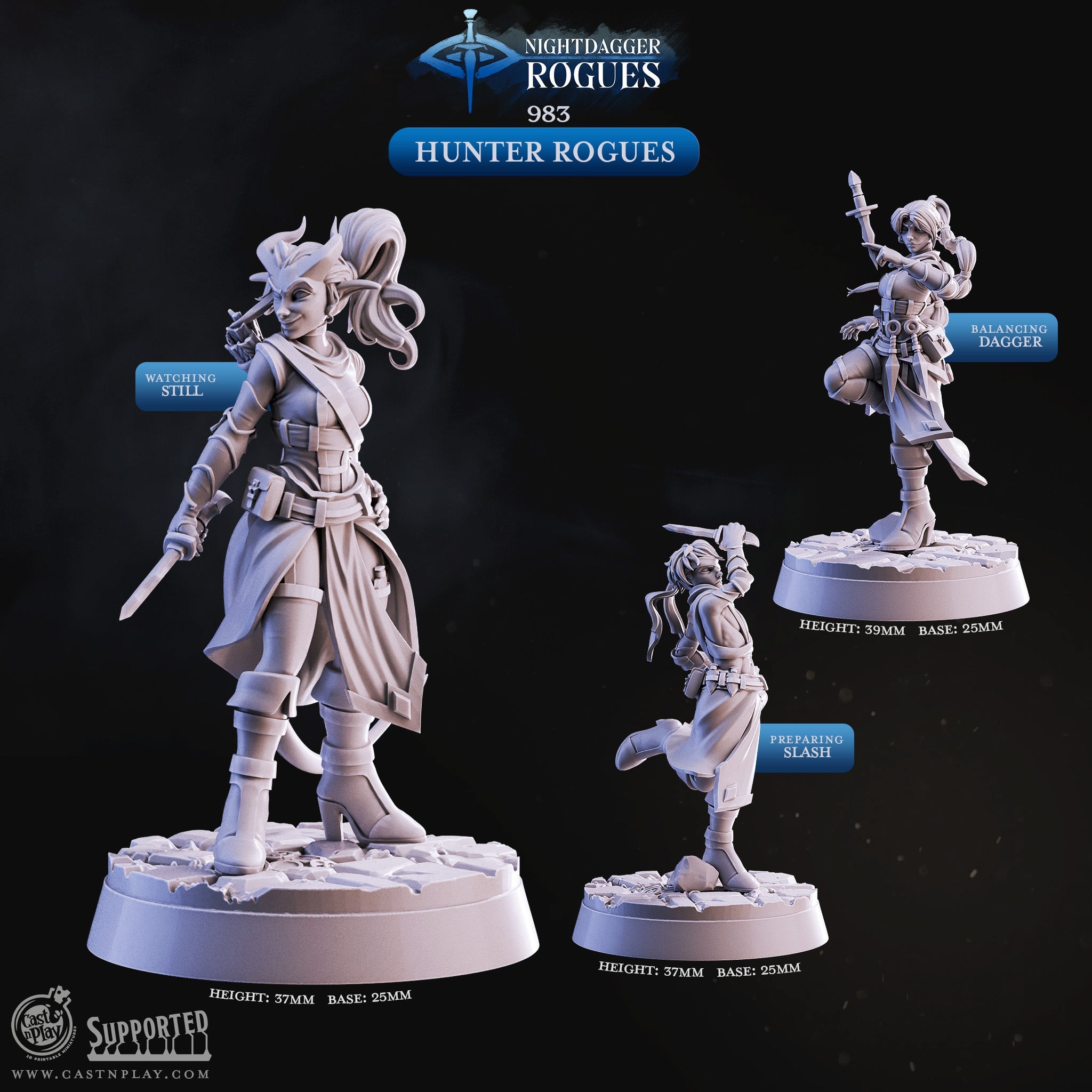Hunter Rogues - Nightdagger Rogues - CastNPlay - Terrain Wargaming D&D ...