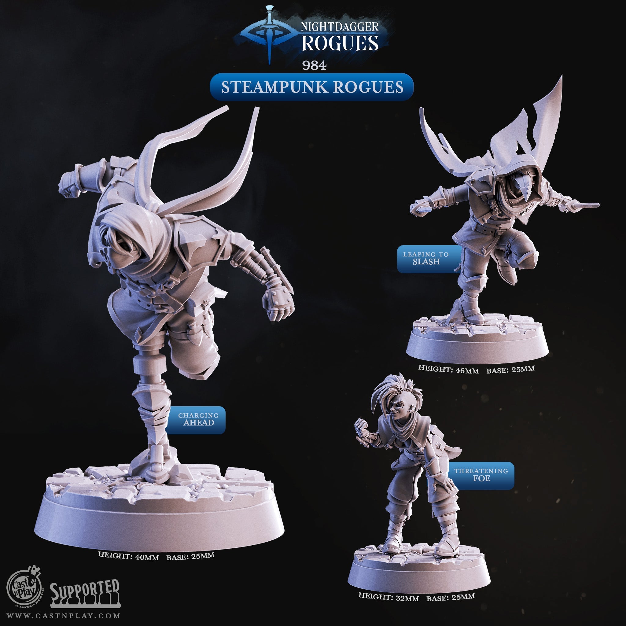 Steampunk Rogues - Nightdagger Rogues - CastNPlay - Terrain Wargaming D ...