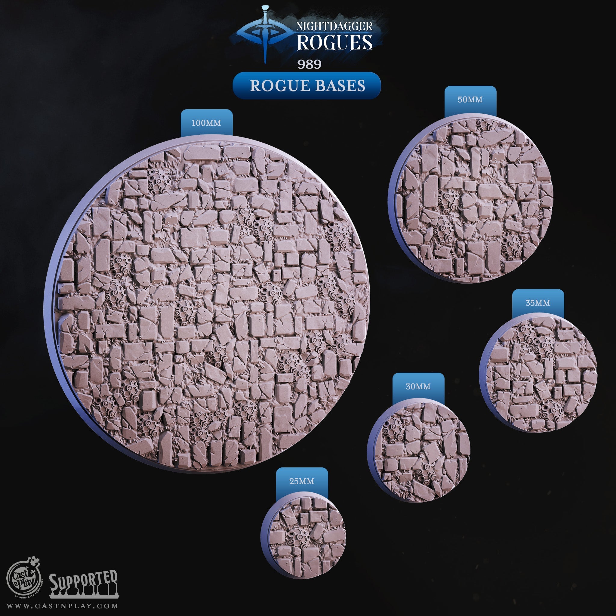 Rogue Bases - Nightdagger Rogues - CastNPlay - Terrain Wargaming D&D ...