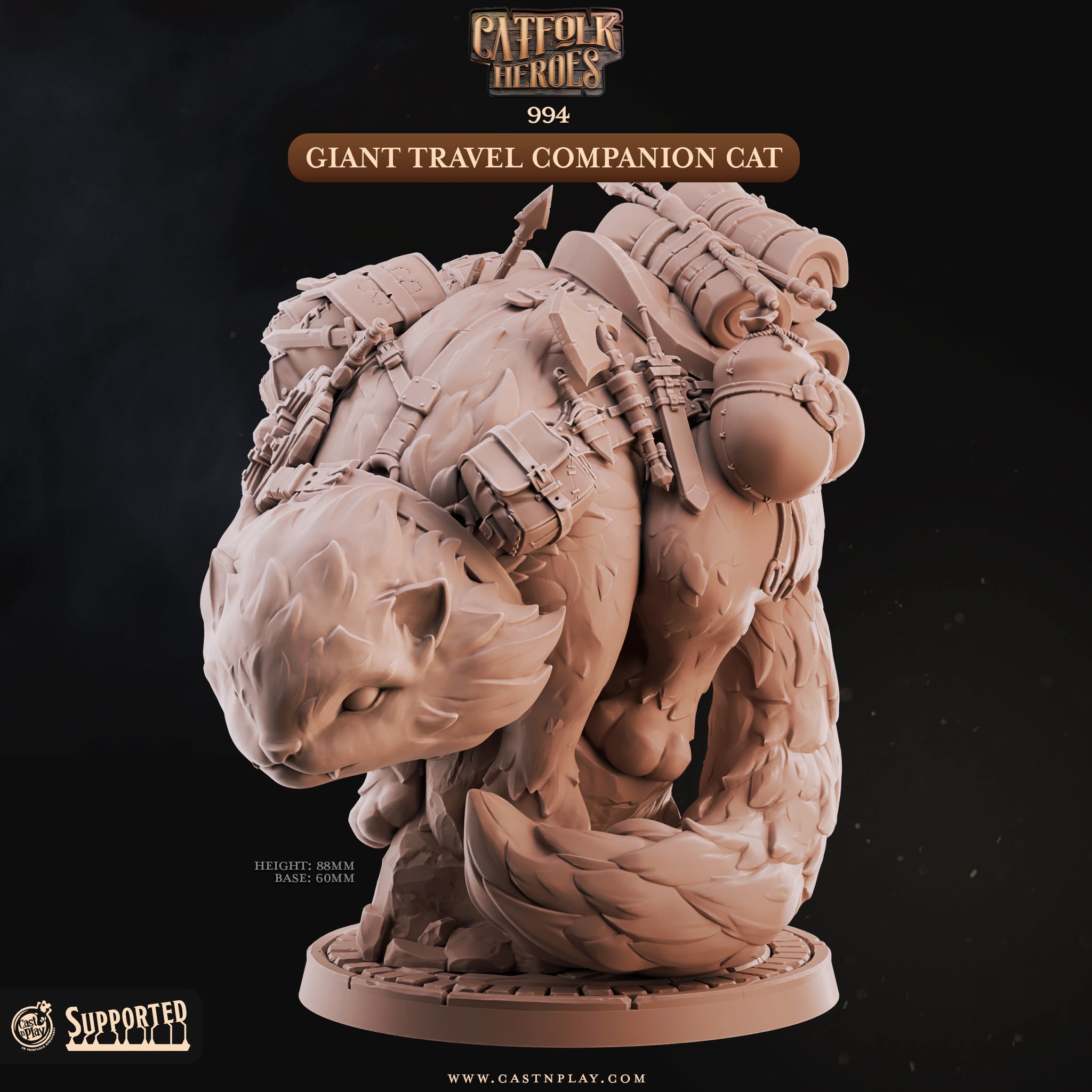 Giant Travel Companion Cat - Catfolk Heroes - CastNPlay - Terrain ...