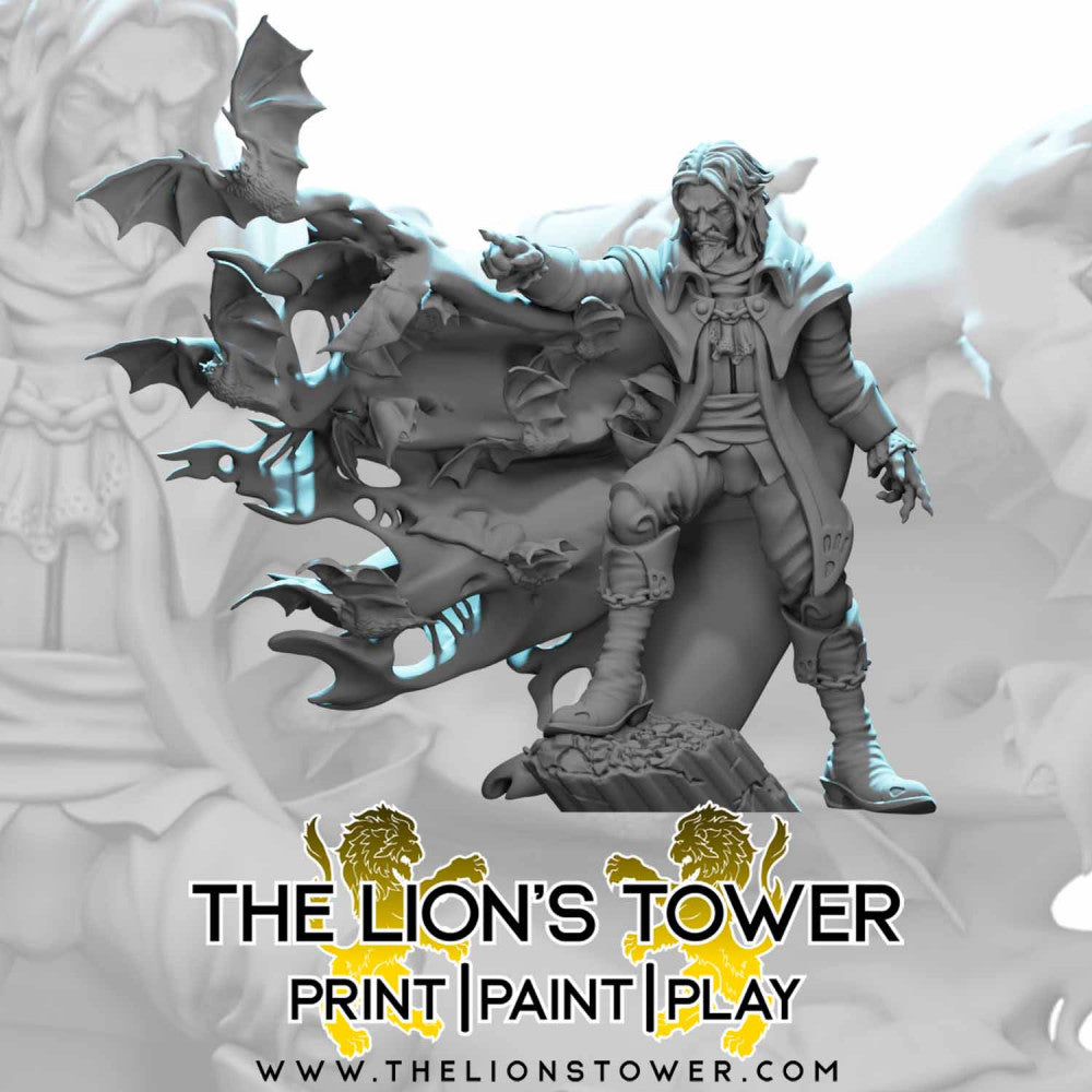 Vampire Lord Dracula - 32mm scale miniature - Lion Tower - Miniatures ...