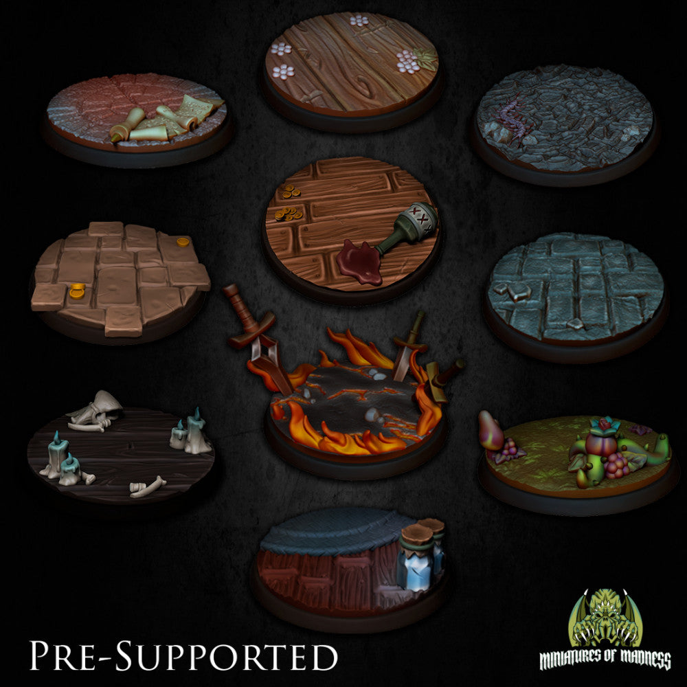 Base Collection [25mm] 10 Bases - Miniatures of Madness - Miniatures by ...