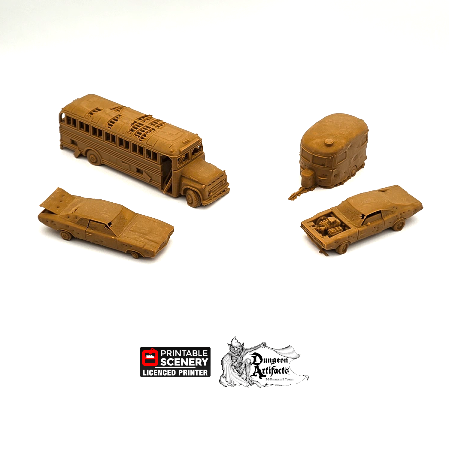 Abandoned Vehicle Set - Brave New Worlds - Printable Scenery Wasteworld ...