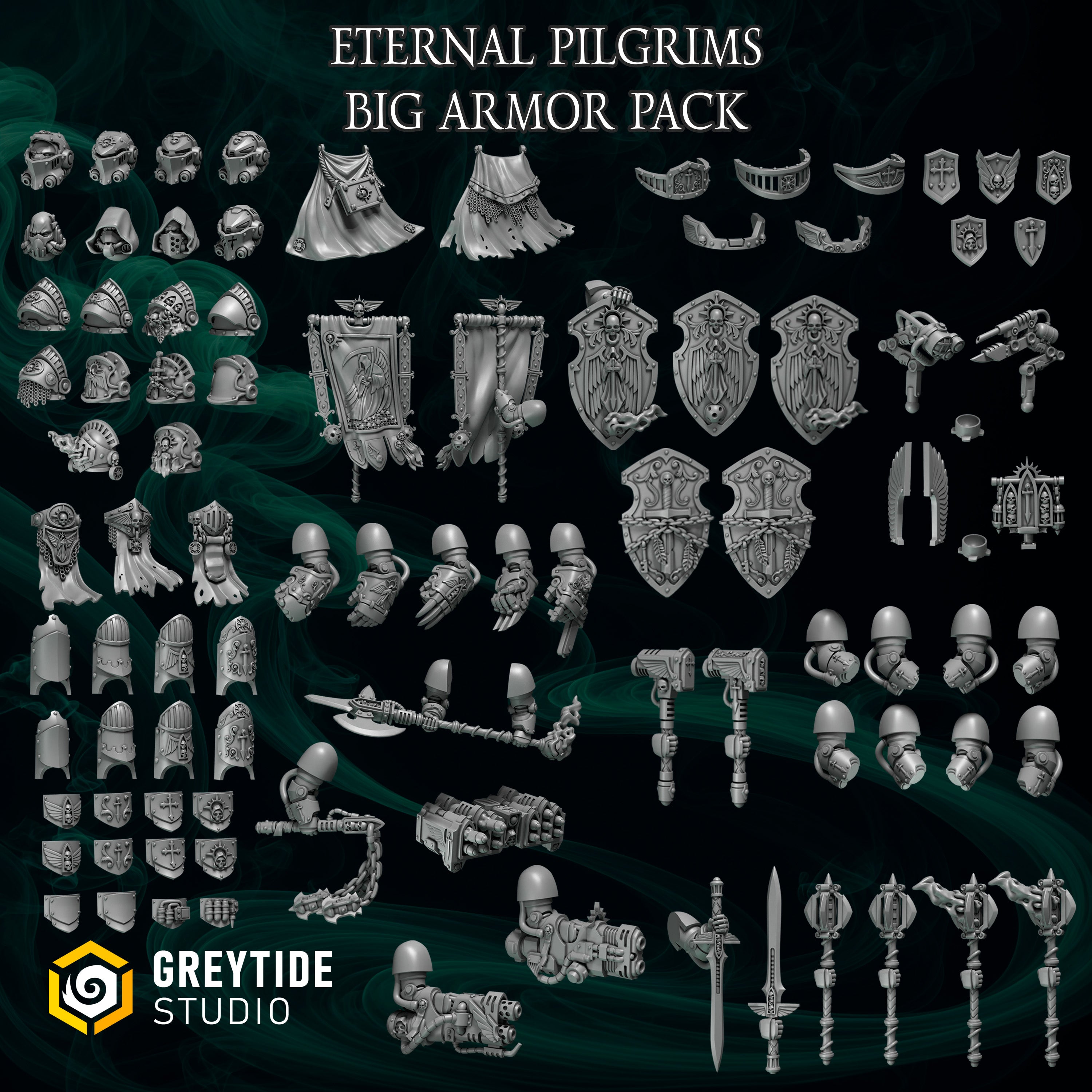 Eternal Pilgrims Big armor Pack - Greytide Studio - Miniatures by Only ...
