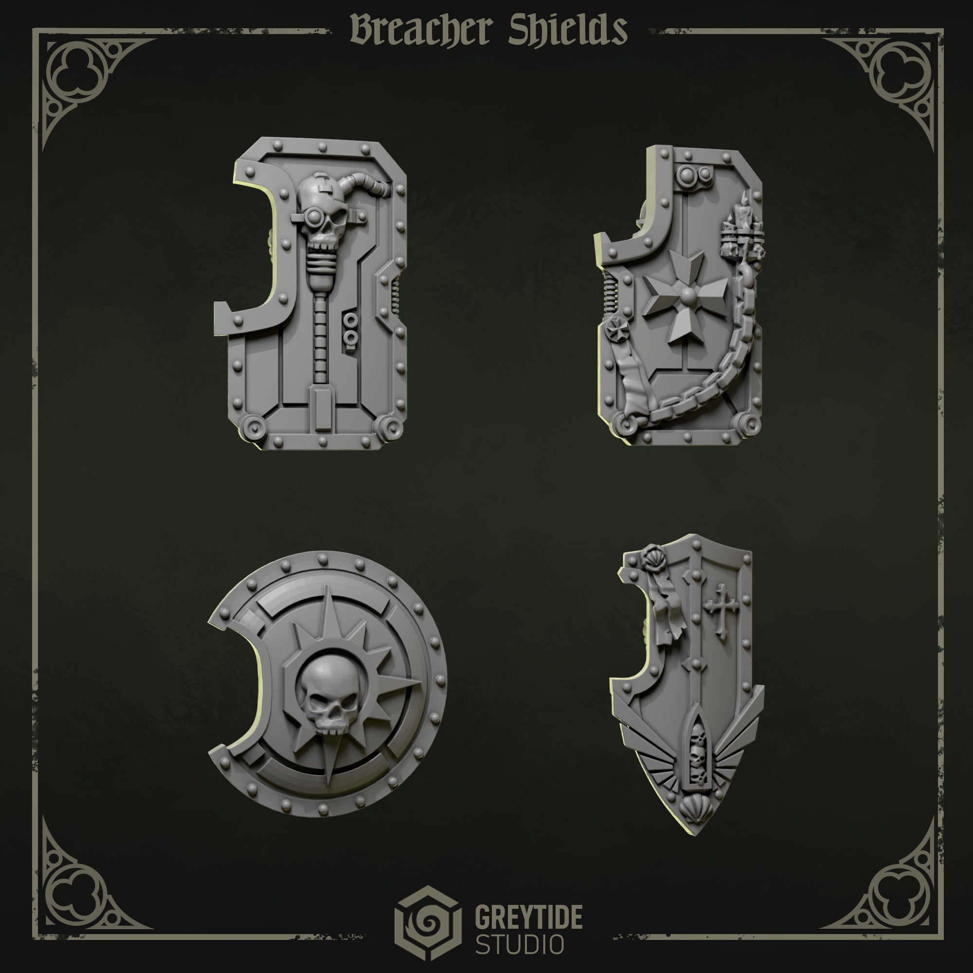 Left-hand Breacher Shields EP - Greytide Studio - Miniatures by Only ...