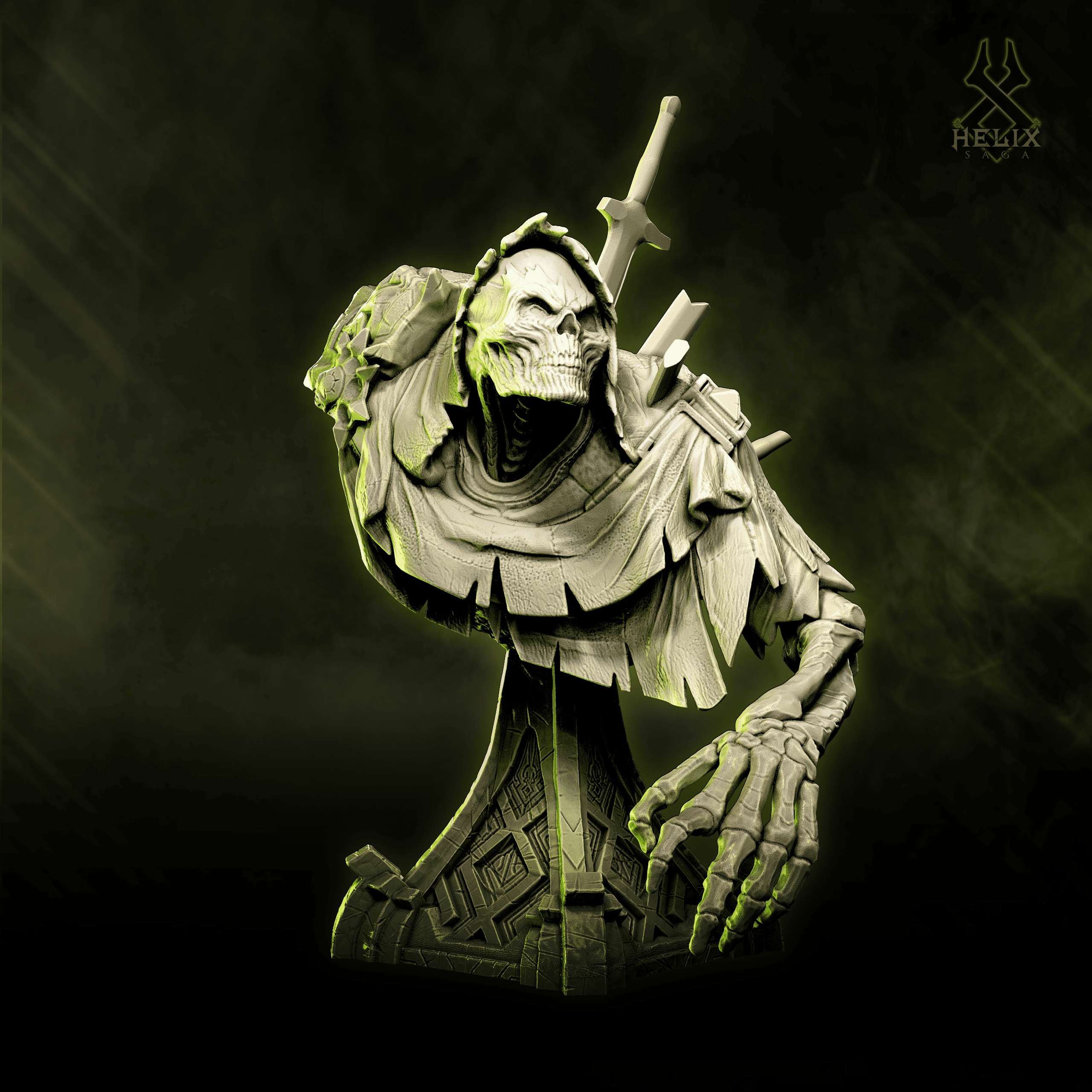 Risen Royal Guard – Undead Elite Warrior 75 mm Bust (Risen Necromantic ...