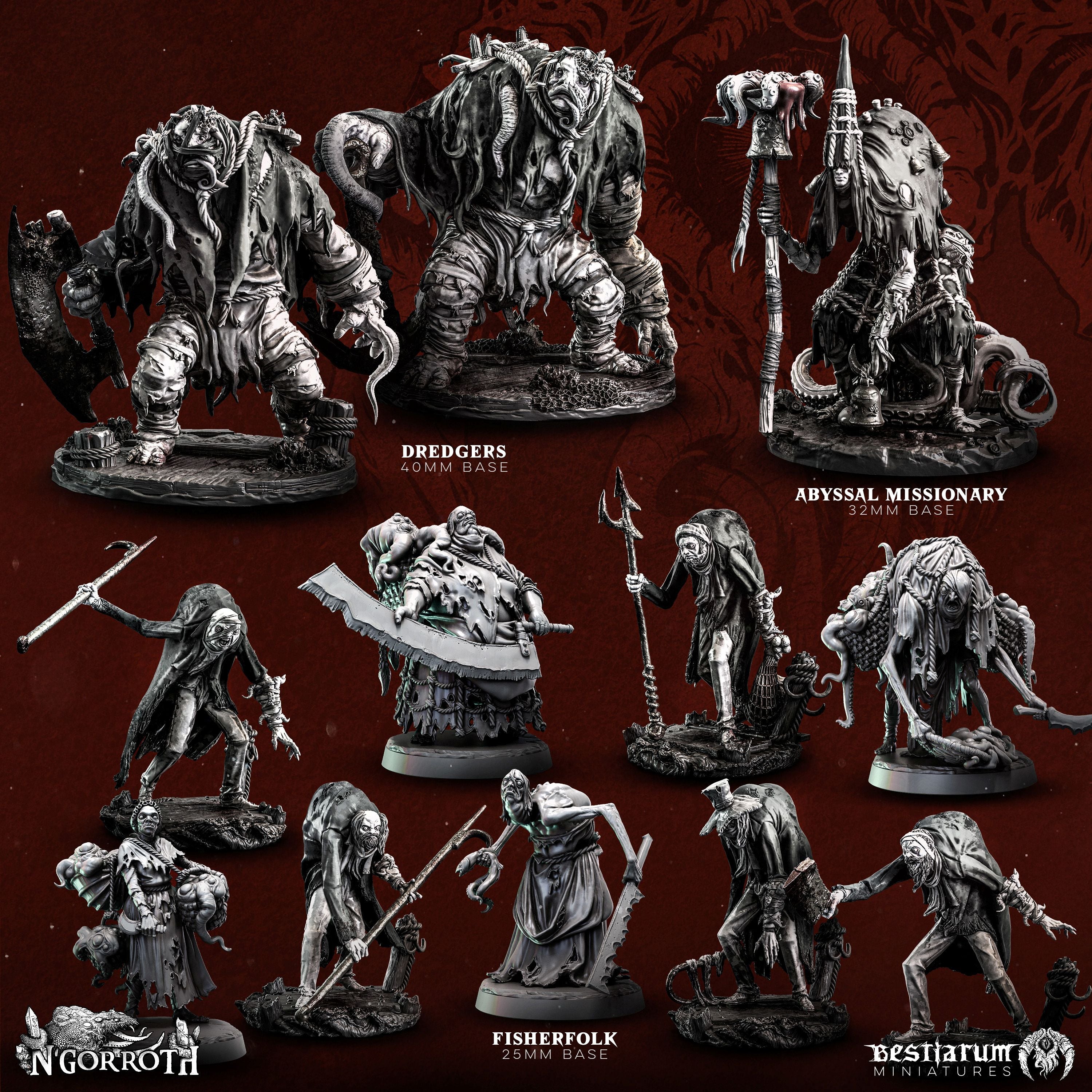 Corrupted Fisherfolk | Bestiarum | Wargaming DnD Miniatures - Bestiarum ...
