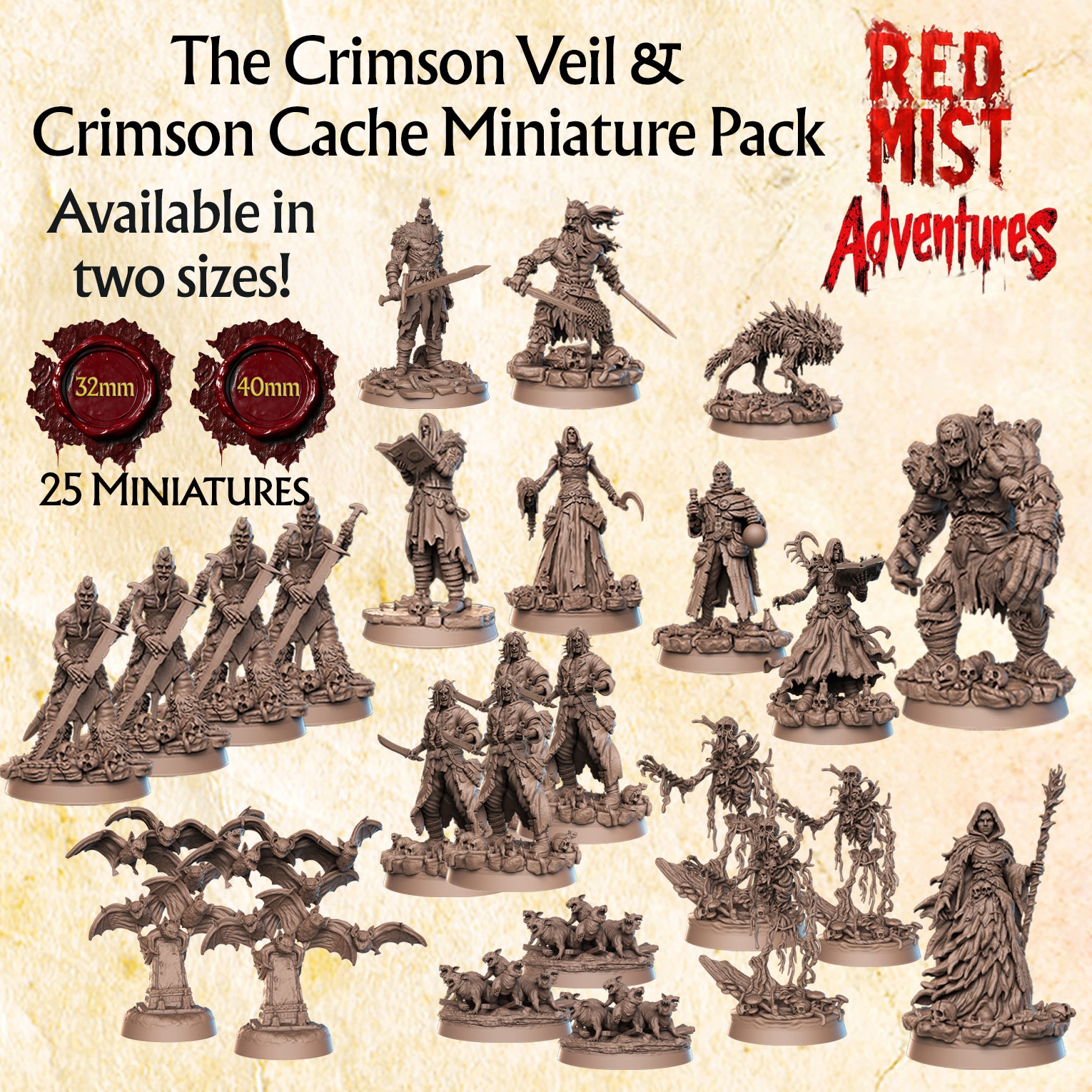 Crimson Veil & Crimson Cache Miniature Pack - Triskelion Games ...