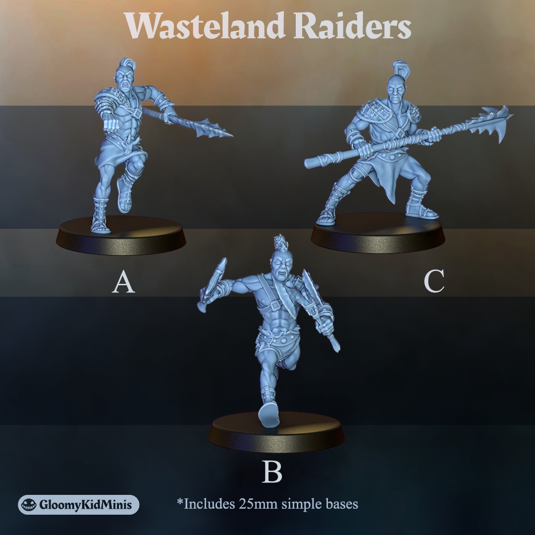 Wasteland Raiders - GloomyKidMinis - Miniatures by Only-Games.co