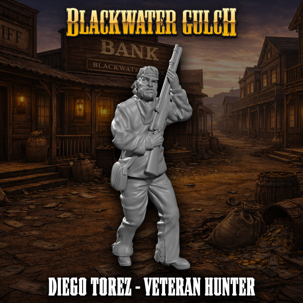 Diego Torez - Veteran Hunter - Skirmish Games - Miniatures by Only-Games.co