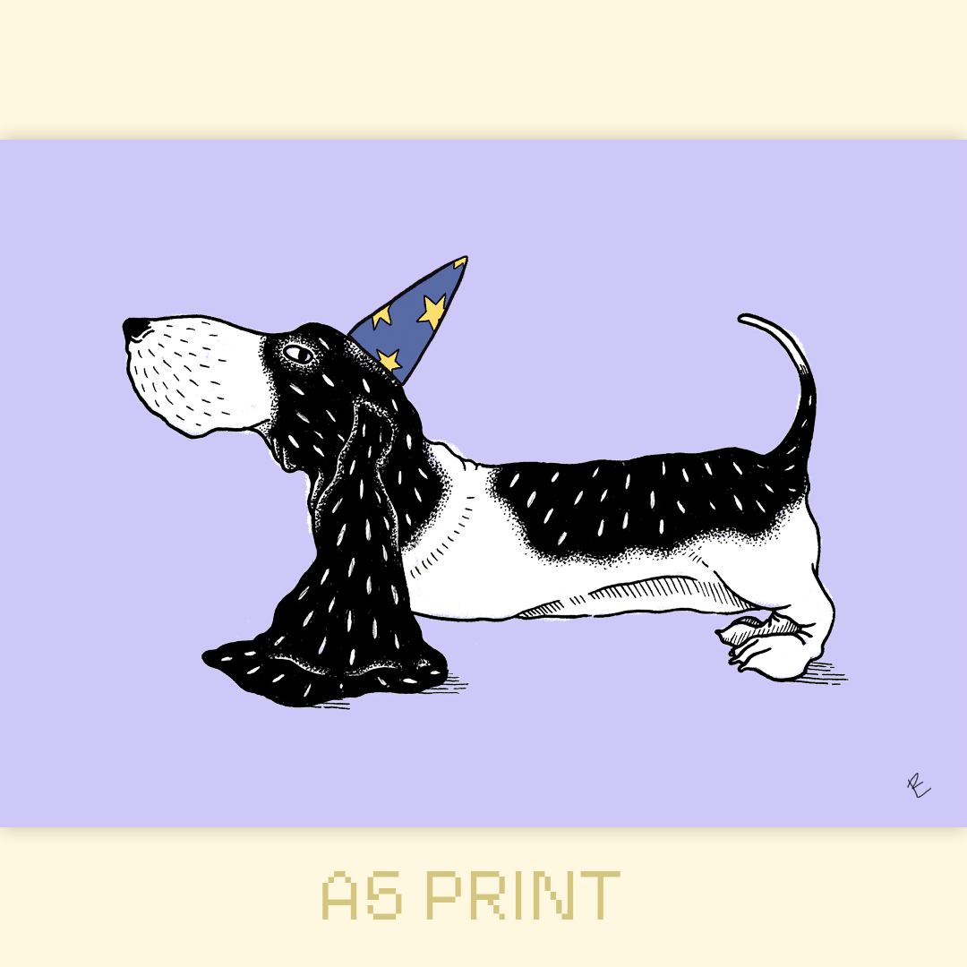 Dog Wizard - A5 Print - RAL.exe - Miniatures by Only-Games.co