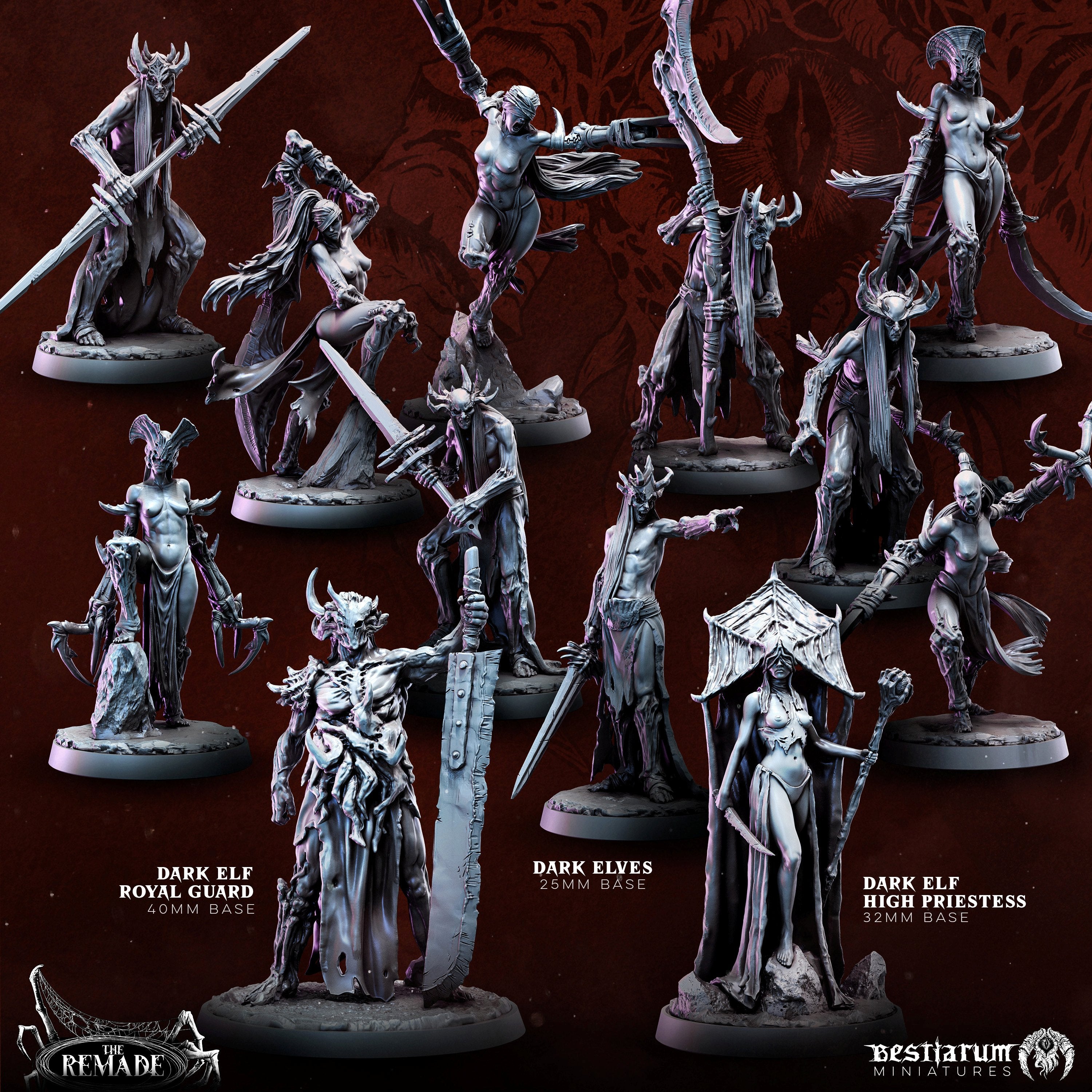 Grimdark Dark Elves | Bestiarum | Wargaming DnD Miniatures - Bestiarum ...