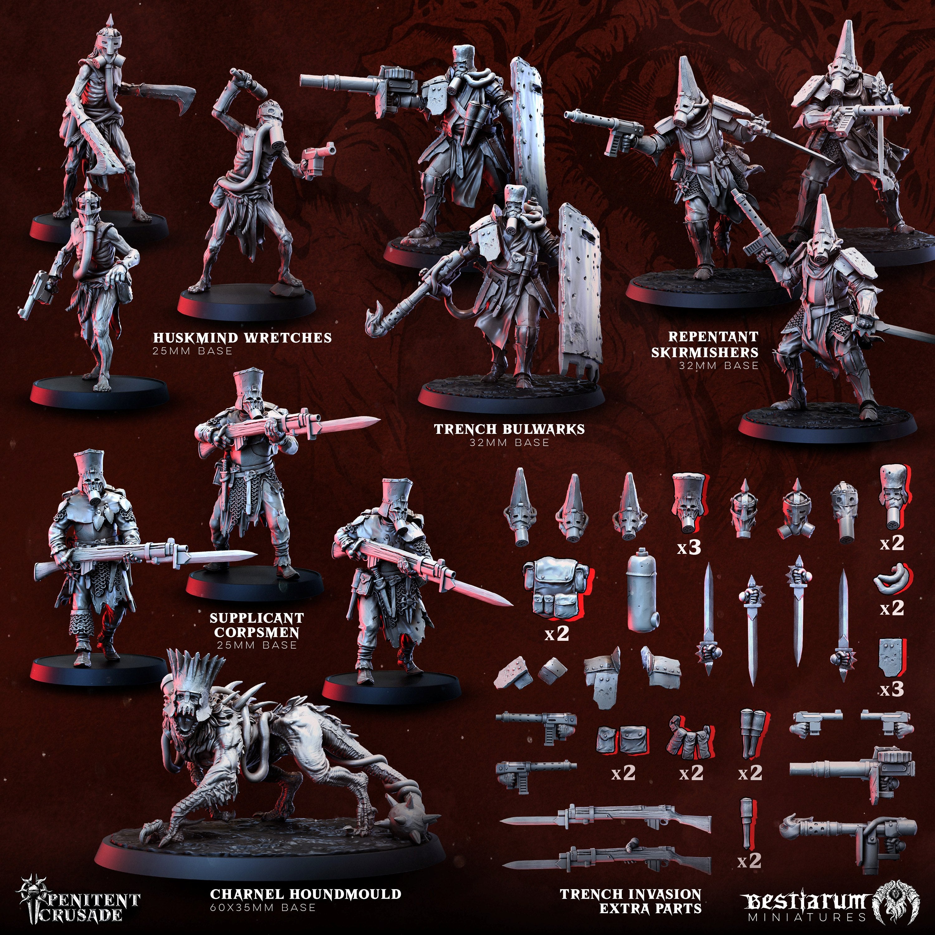 Multipart Heretic Legion | Bestiarum | Trench Crusade DnD Miniatures ...