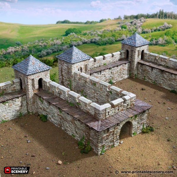 Norman Fort Walls - Corner Towers - King and Country - Printable ...