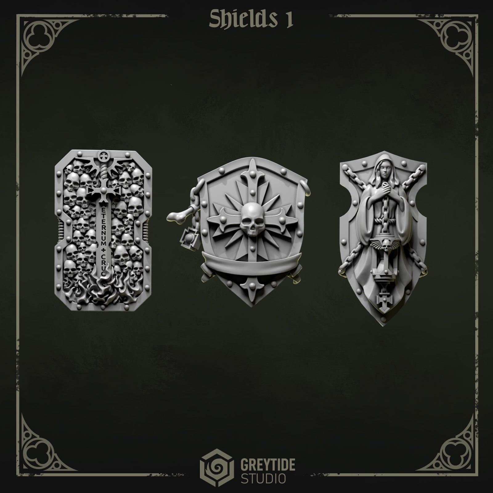Shields 1 Left-Hand EP - Greytide Studio - Miniatures by Only-Games.co