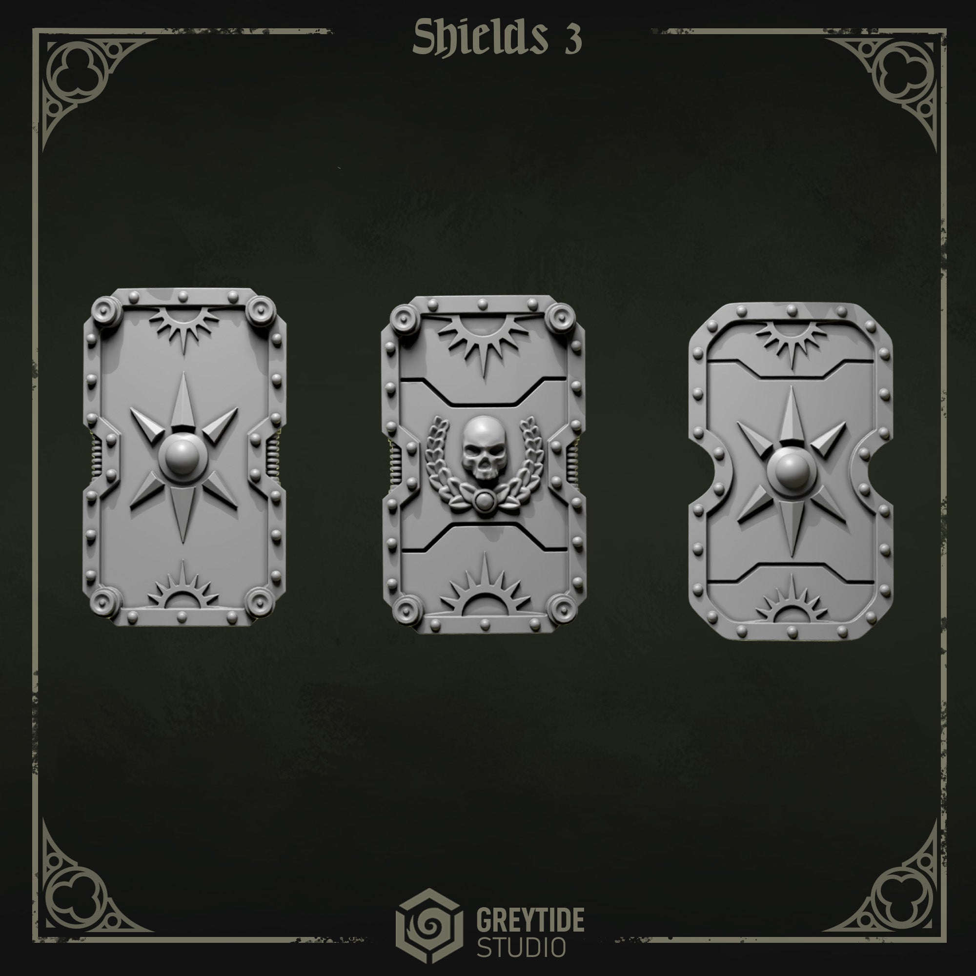 Shields 3 Left-Hand EP - Greytide Studio - Miniatures by Only-Games.co