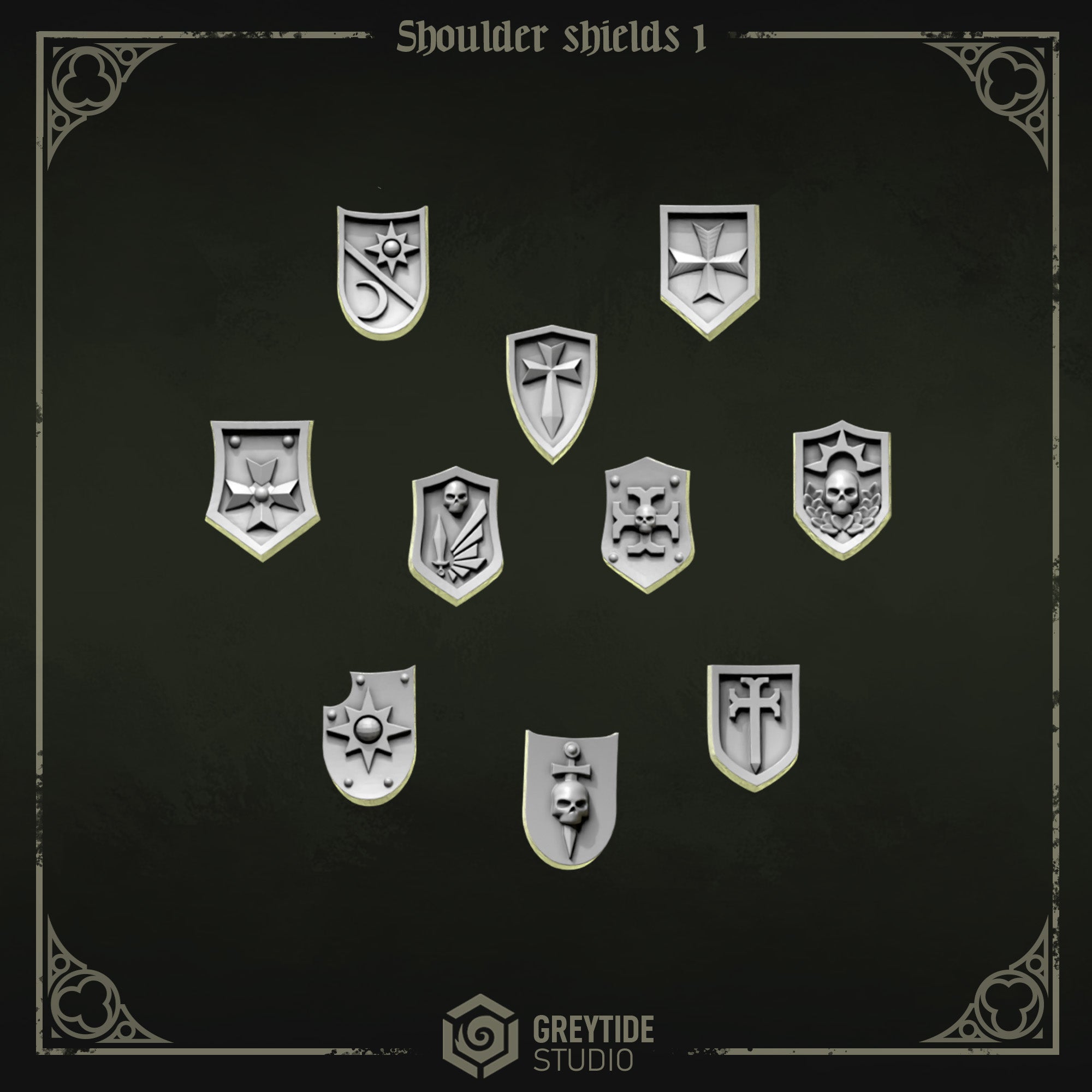 Shoulder shields 1 EP - Greytide Studio - Miniatures by Only-Games.co