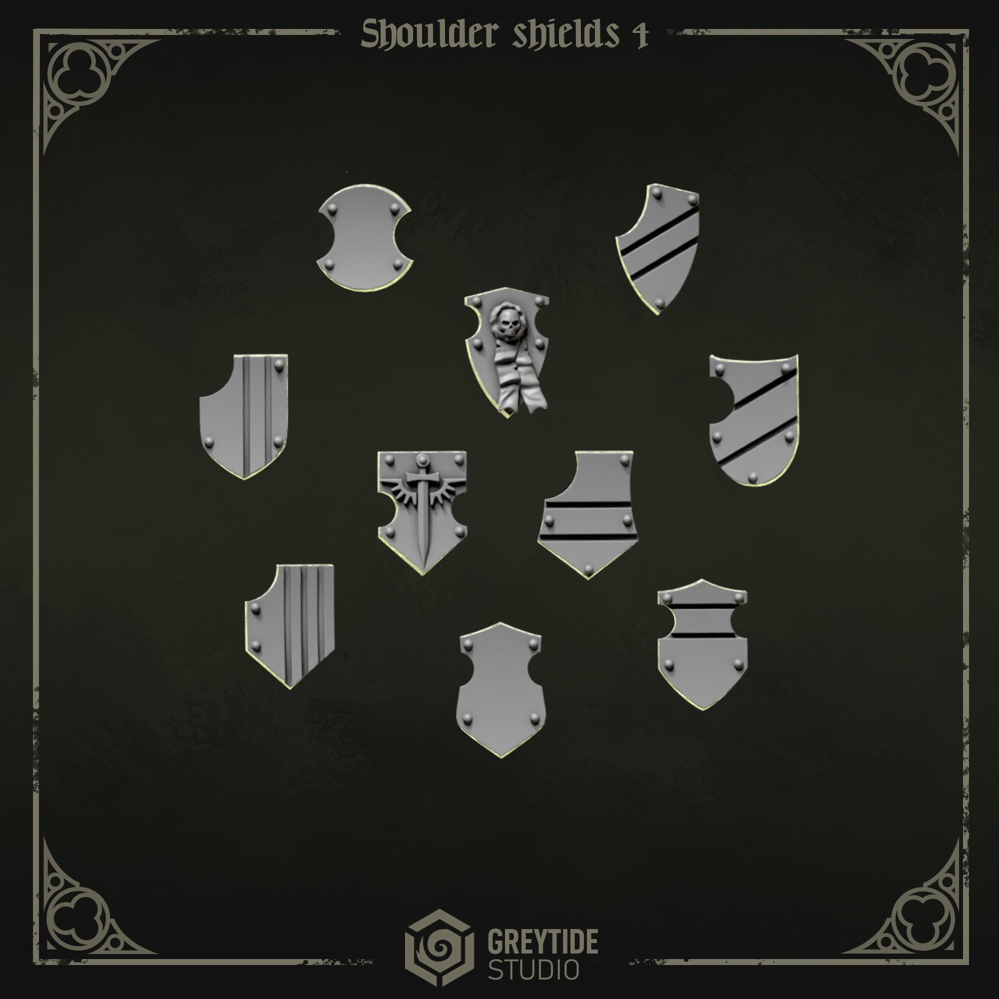 Shoulder shields 4 EP - Greytide Studio - Miniatures by Only-Games.co