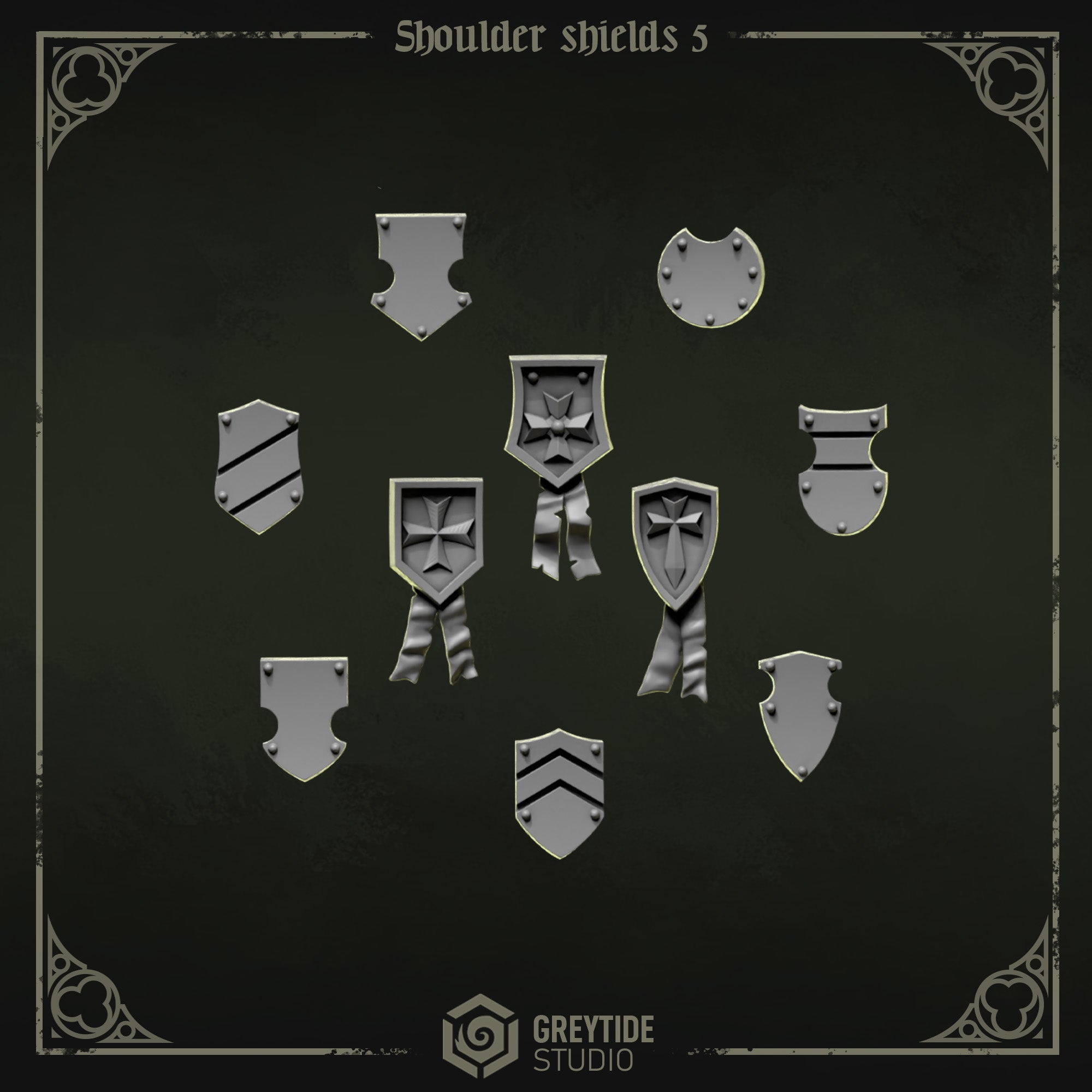 Shoulder shields 5 EP - Greytide Studio - Miniatures by Only-Games.co