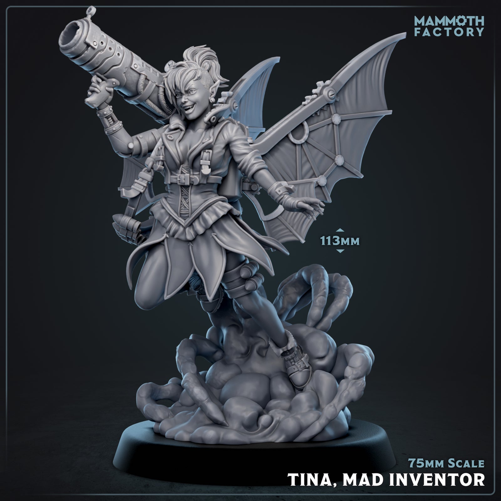 Tina, Mad Inventor 75mm scale - Mammoth Factory - Miniatures by Only ...