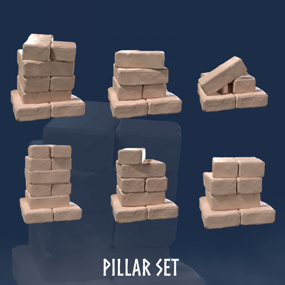 Pillar Set (6 Models) - A Bard's Tale - Miniatures by Only-Games.co