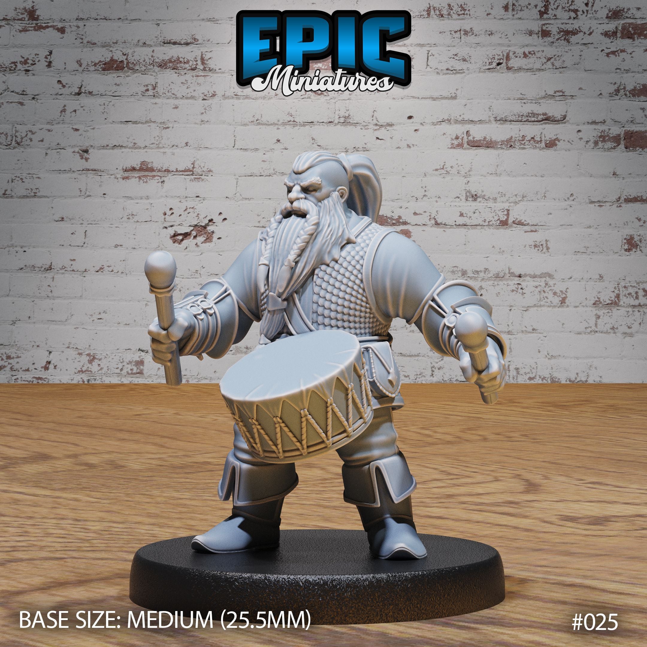 Dwarf Army Drummer - Epic Miniatures - Miniatures by Only-Games.co