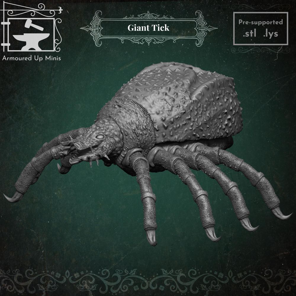 Giant Tick - Armoured Up Minisv - Miniatures by Only-Games.co