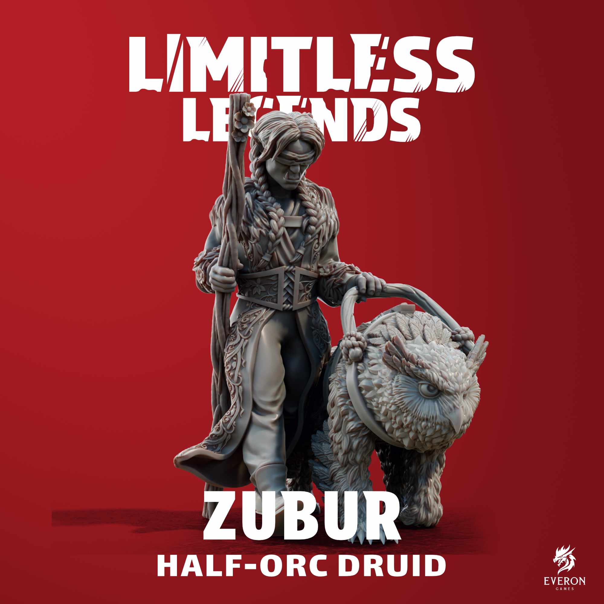 Half-orc Druid - Zubur - The Printing Goes Ever On - Miniatures by Only ...