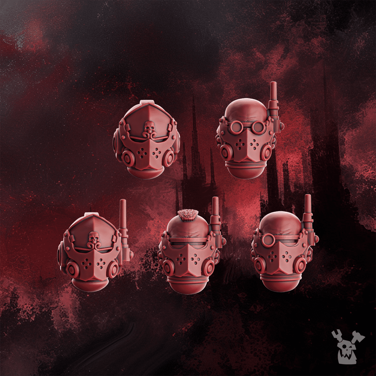 Crimson Wings Recon Squad Heads Set x5 - DakkaDakka.Store - Miniatures ...
