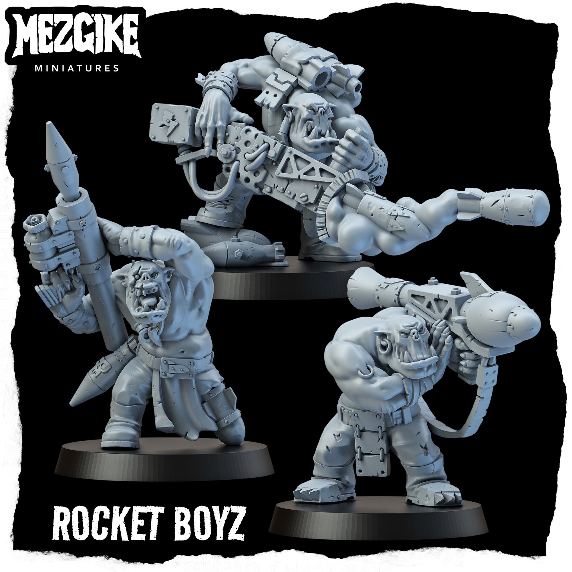 Rocket boyz mob A (3 physical miniatures) - MEZGIKE - Miniatures by ...