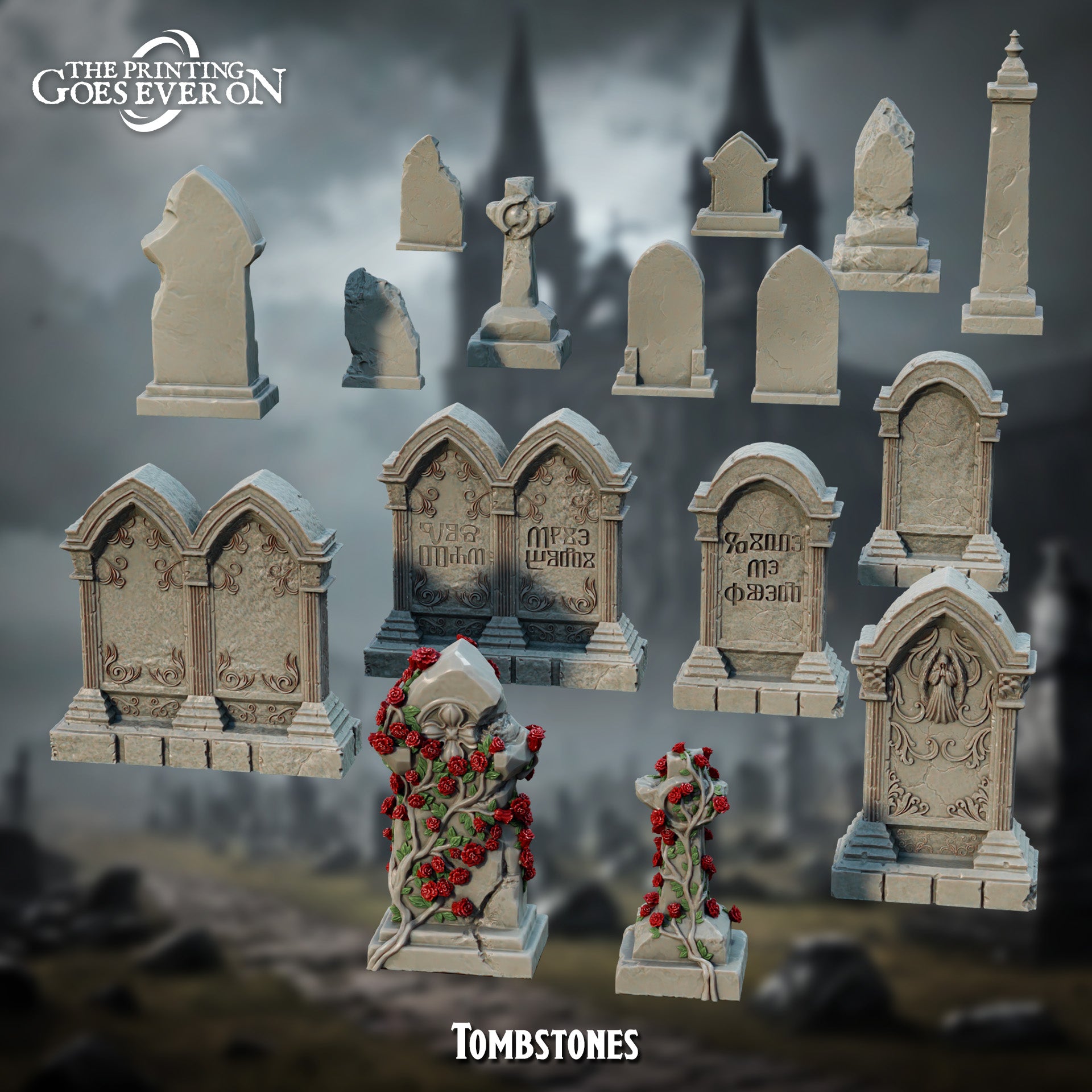 Tombstones - The Printing Goes Ever On - Miniatures by Only-Games.co