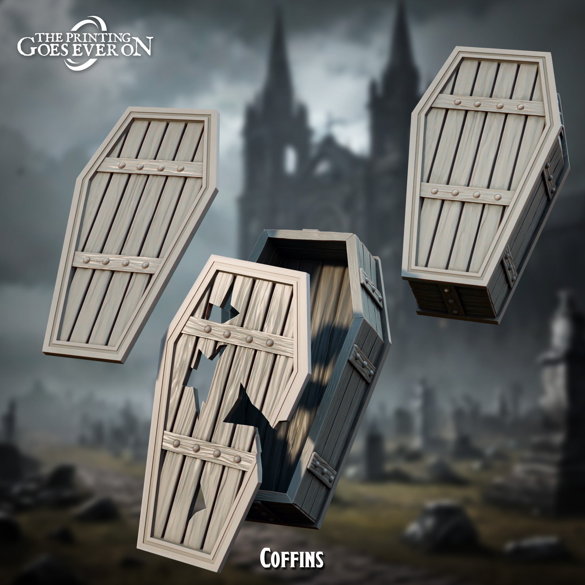 Coffins - The Printing Goes Ever On - Miniatures by Only-Games.co