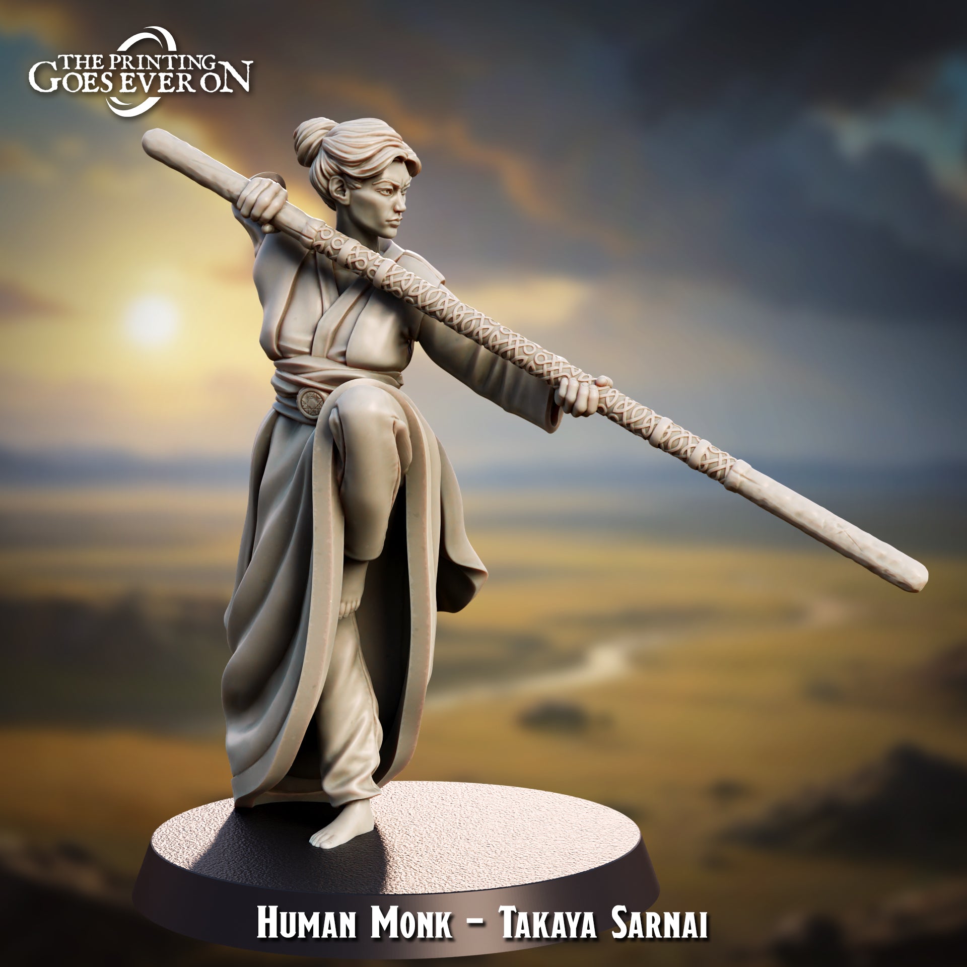 Human Monk - Takaya Sarnai - The Printing Goes Ever On - Miniatures by ...