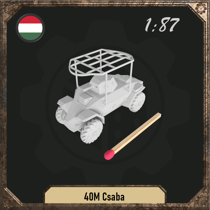 1/87 40M Csaba armoured car - B-Plan - Miniatures by Only-Games.co