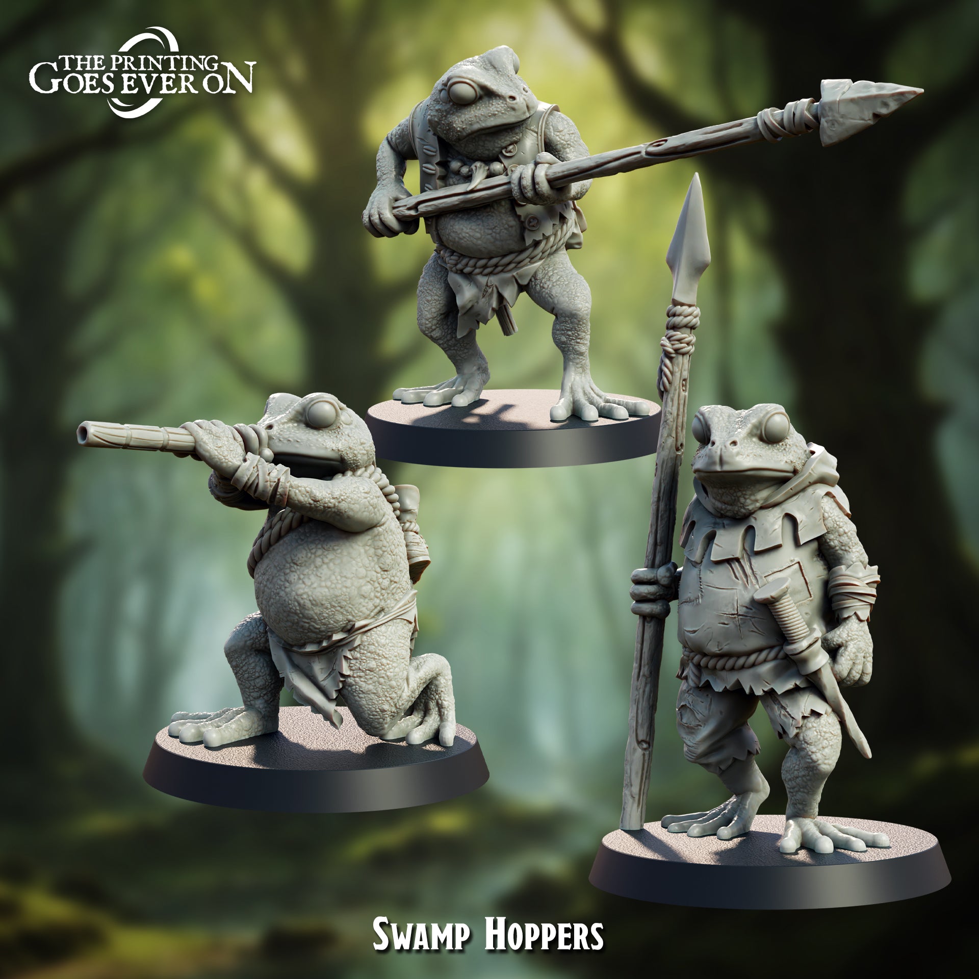 Swamp Hoppers - The Printing Goes Ever On - Miniatures by Only-Games.co