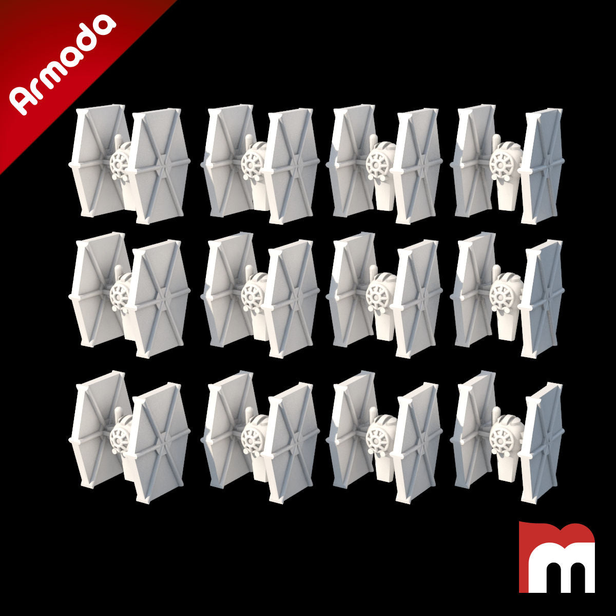 (Armada) 12x TIE Fighter First Order - Mel Miniatures - Miniatures by ...