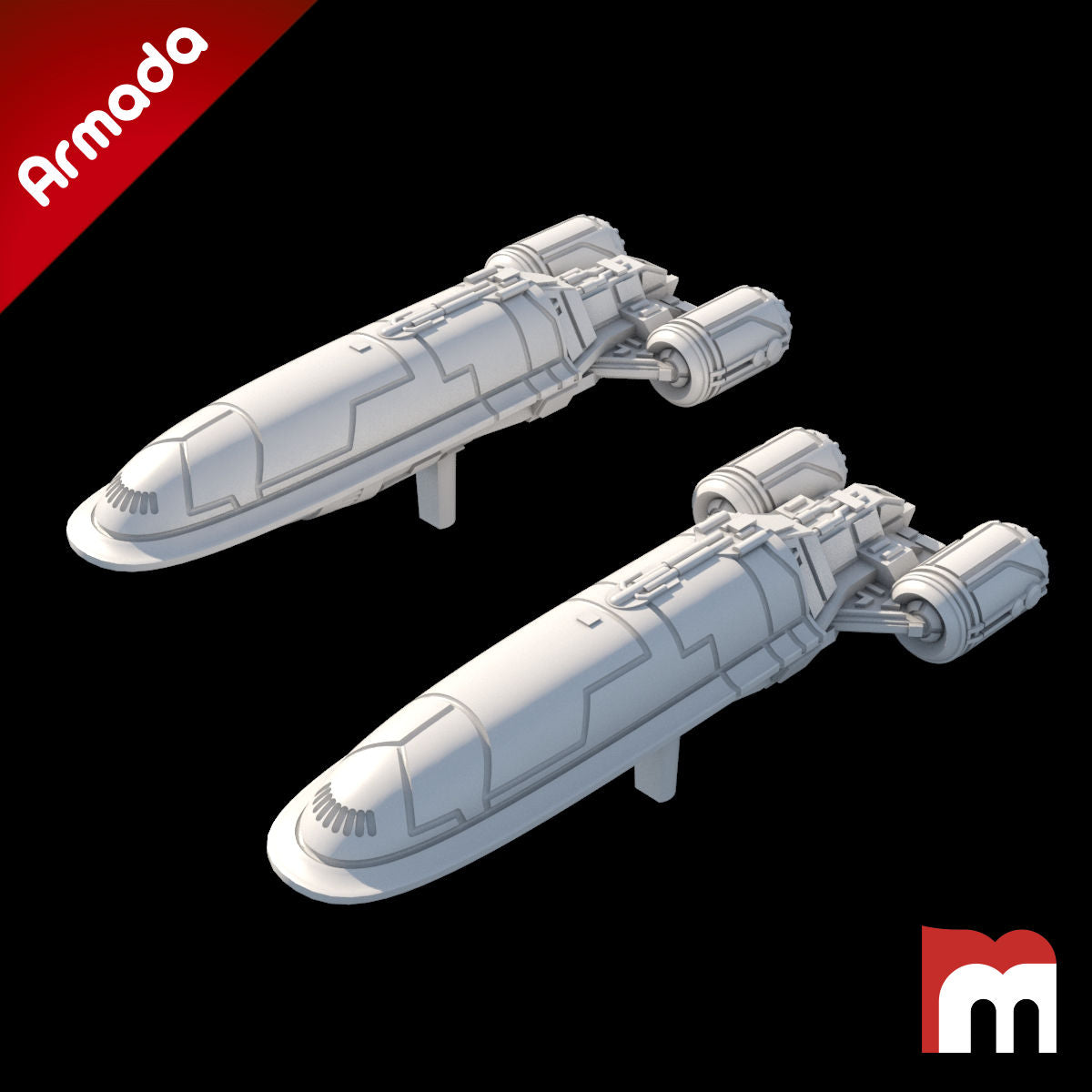 (Armada) 2x New Republic Senator Shuttle - Mel Miniatures - Miniatures ...